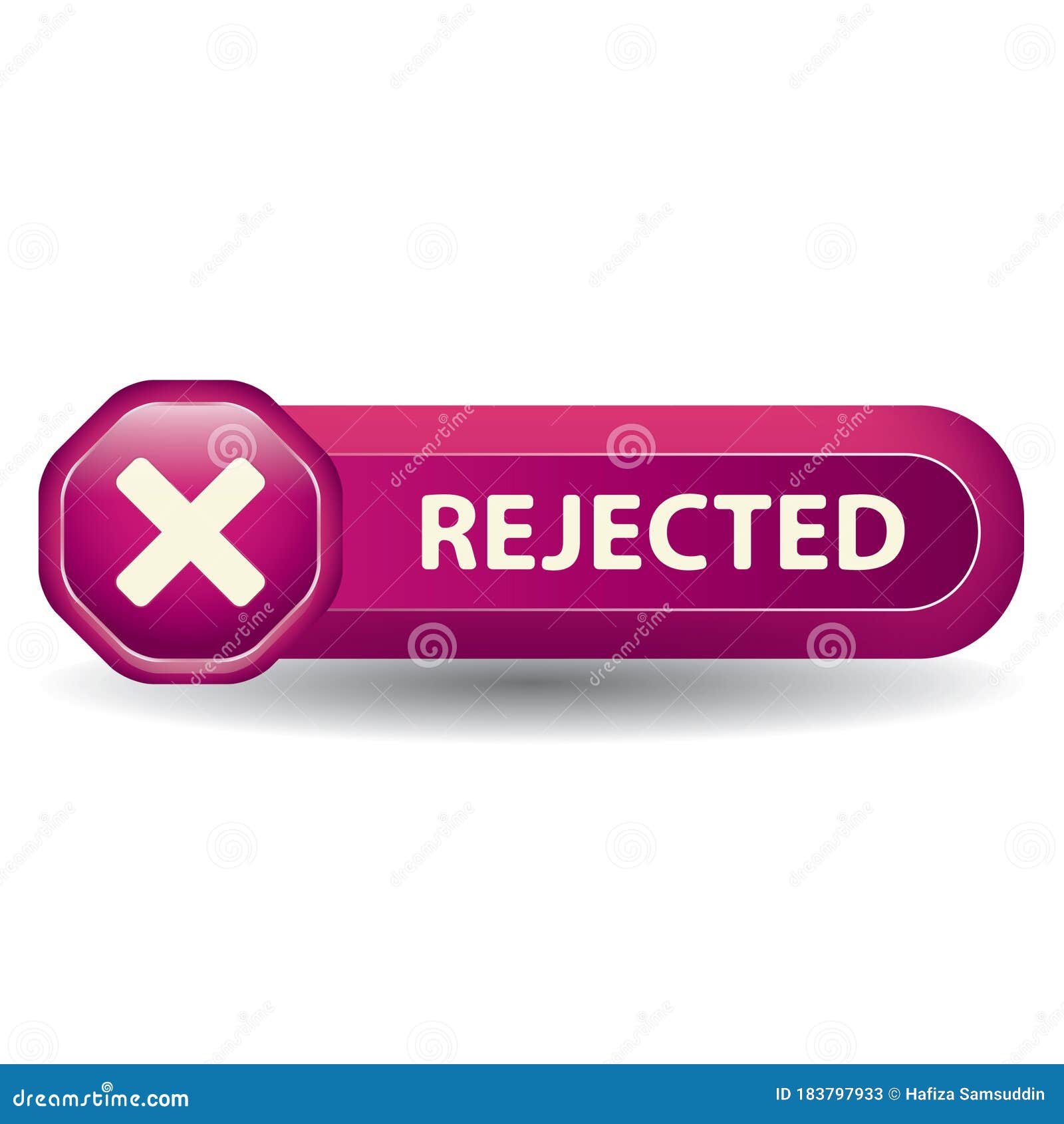 A Rejected Button Illustration. Stock Illustration - Illustration of ...
