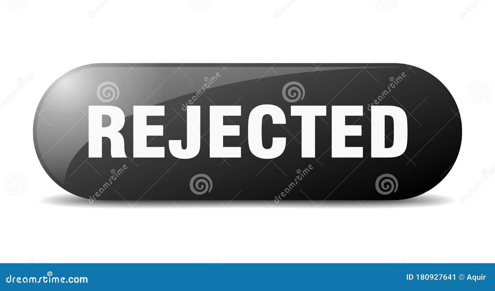 Rejected Button. Rejected Sign. Key. Push Button Stock Vector ...