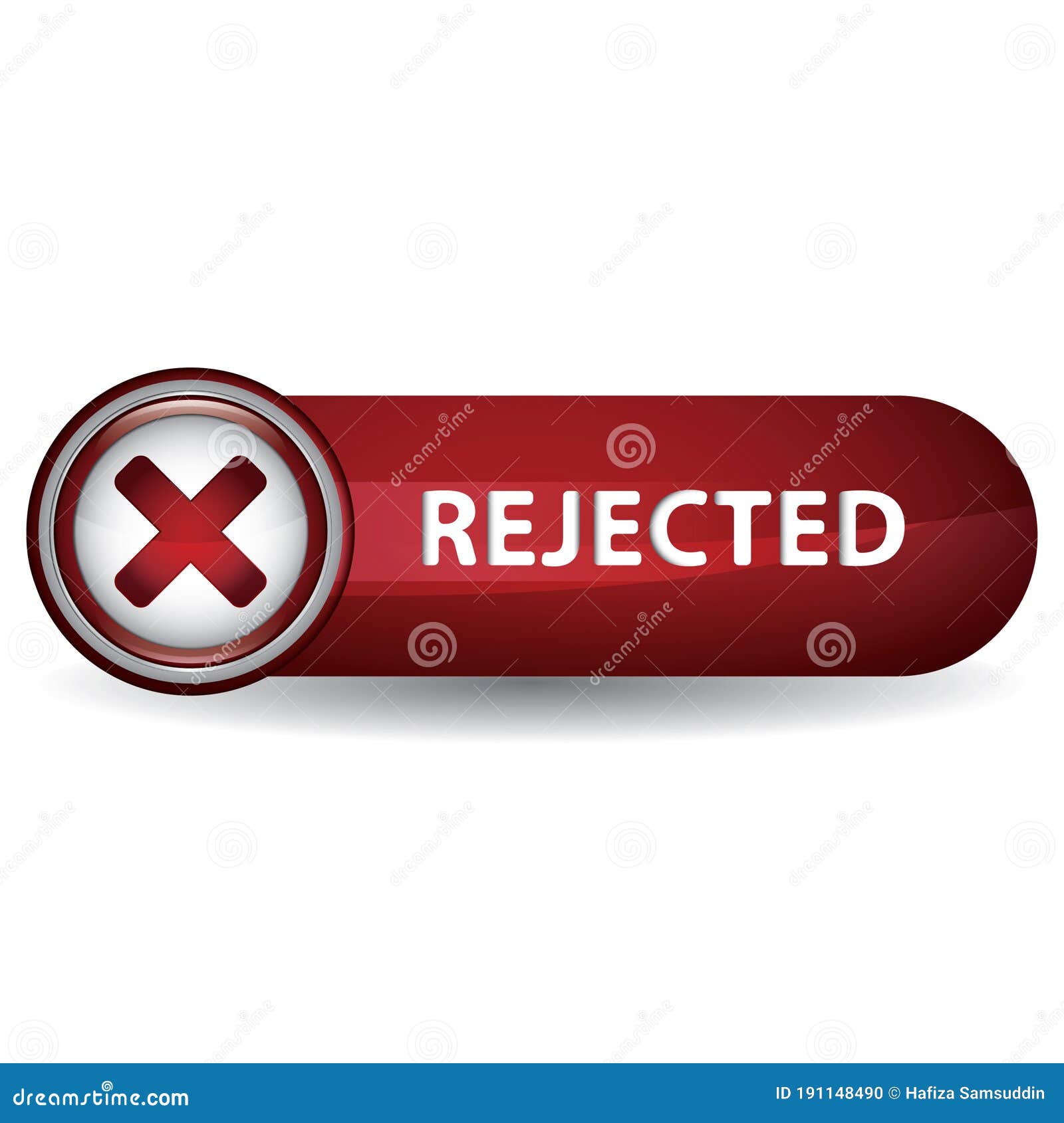 Rejected Button. Vector Illustration Decorative Design Stock Vector ...
