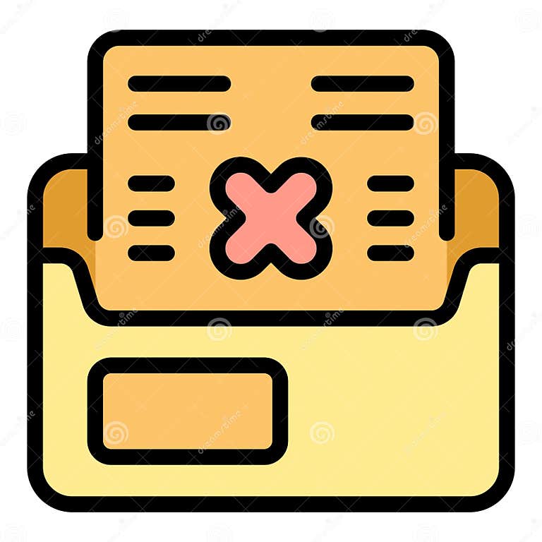 Rejected Document with Error in Folder is Refused Stock Vector ...