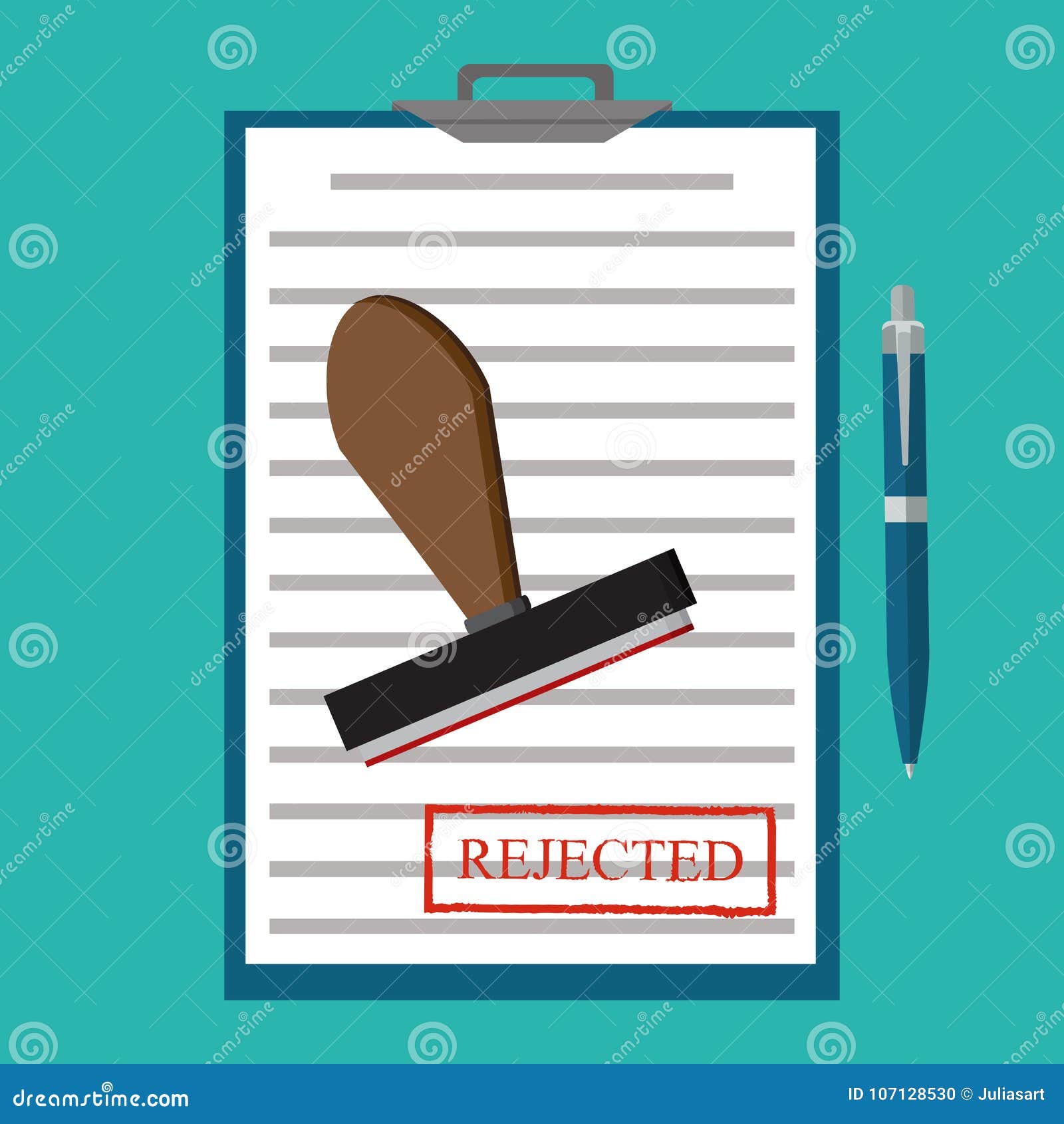 Rejected Application Concepts. Illustration. Rejected Doc Stock ...