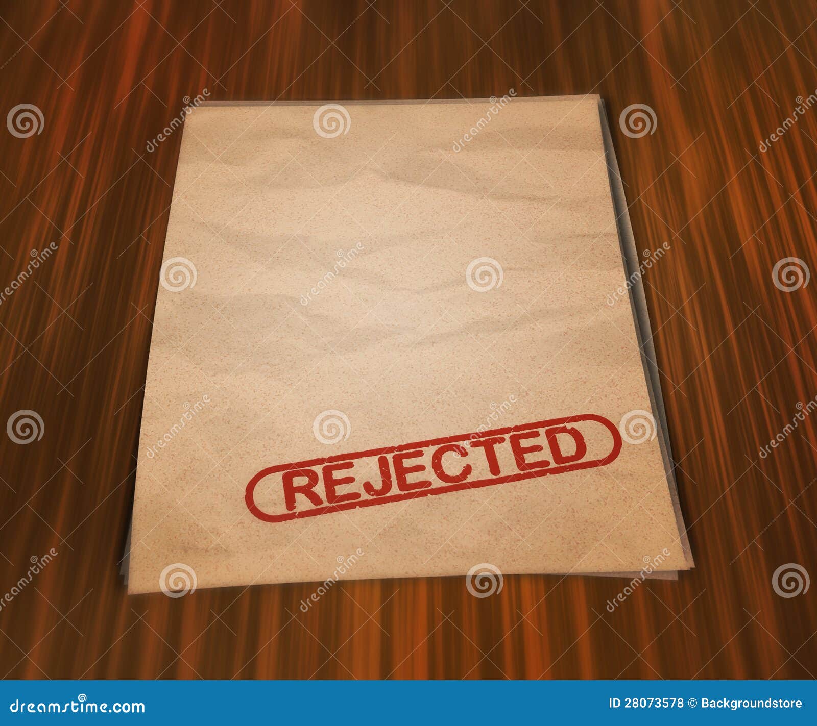 Rejected Document on the Table Stock Photo - Image of industry, concept ...