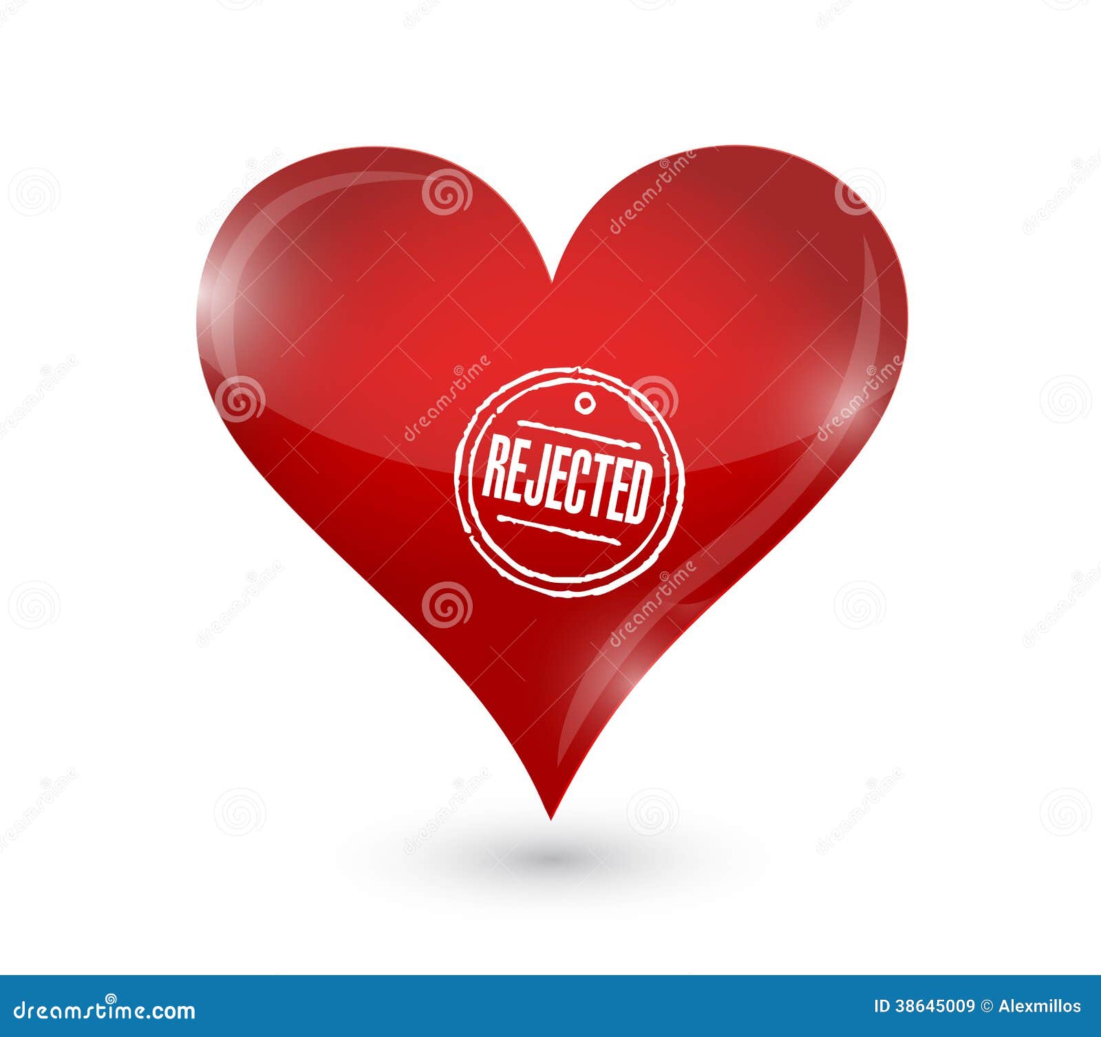 Rejected Heart Illustration Design Stock Illustration - Illustration of ...