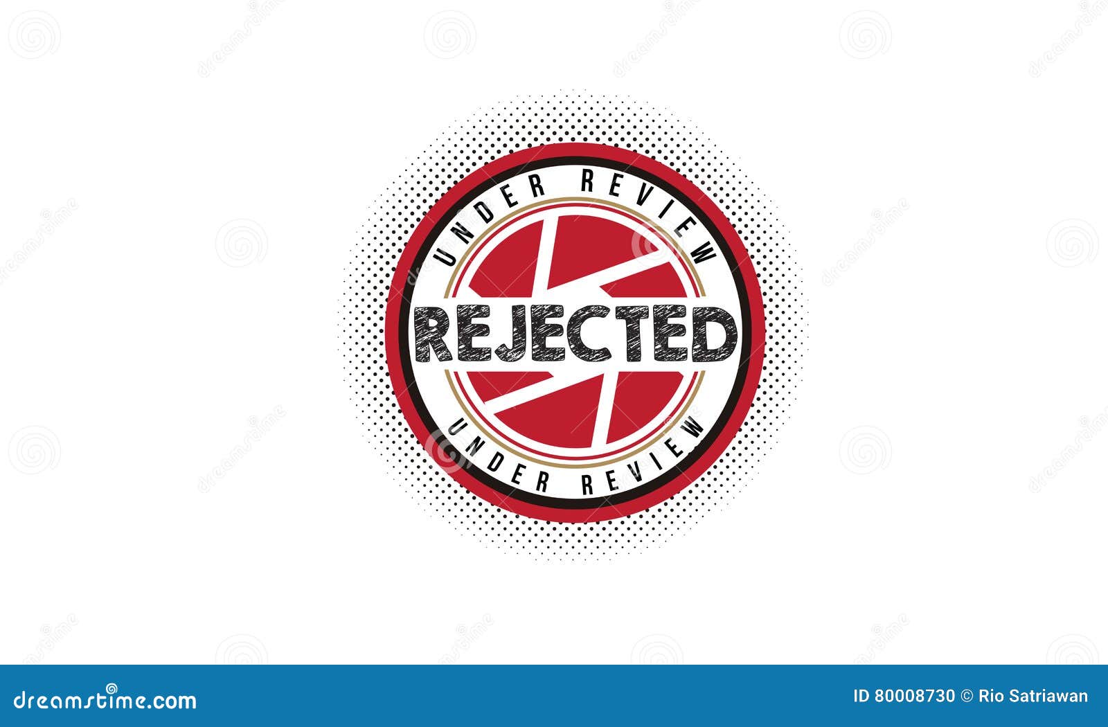 Rejected icon logo stock vector. Illustration of document - 80008730