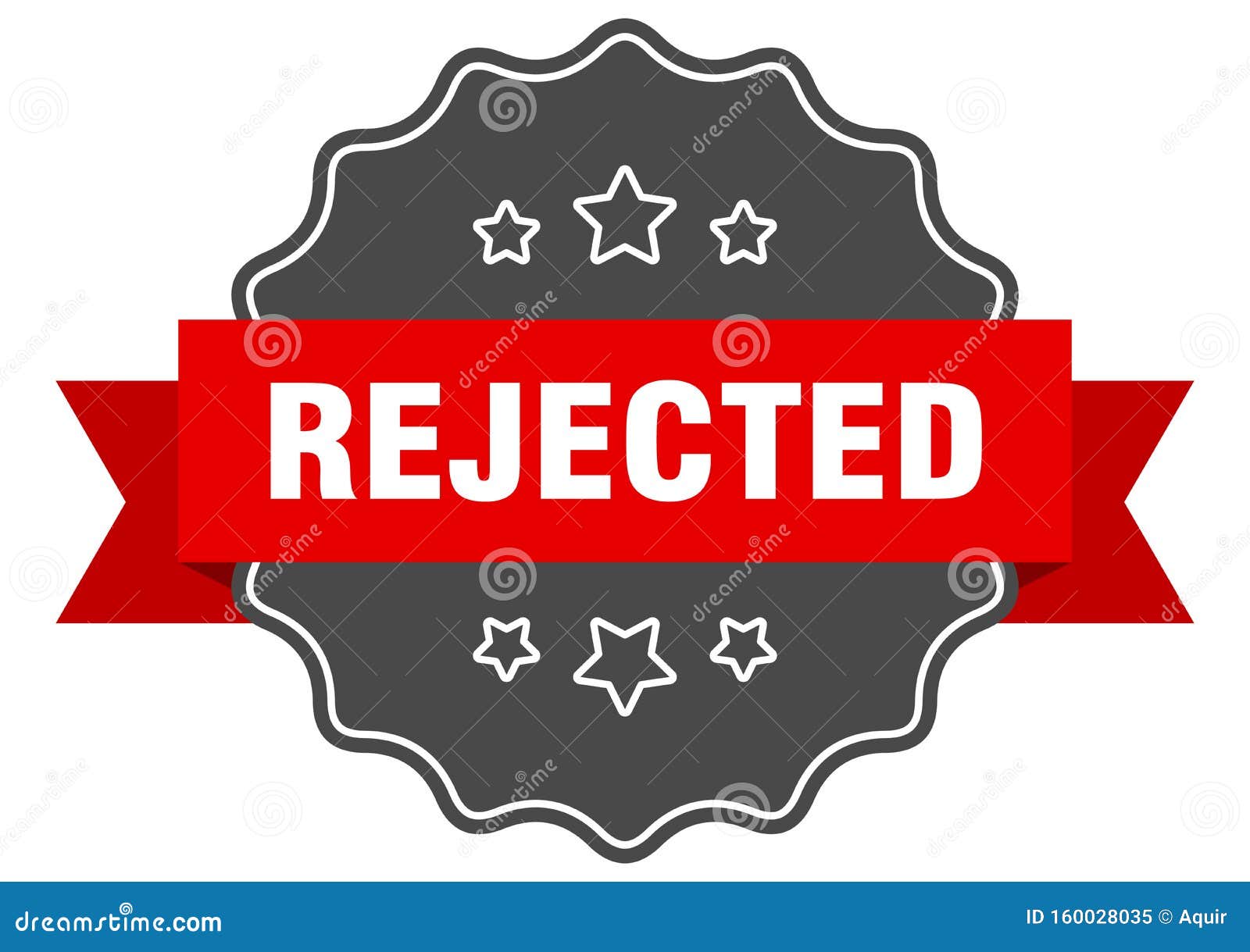 Rejected label stock vector. Illustration of label, vector - 160028035
