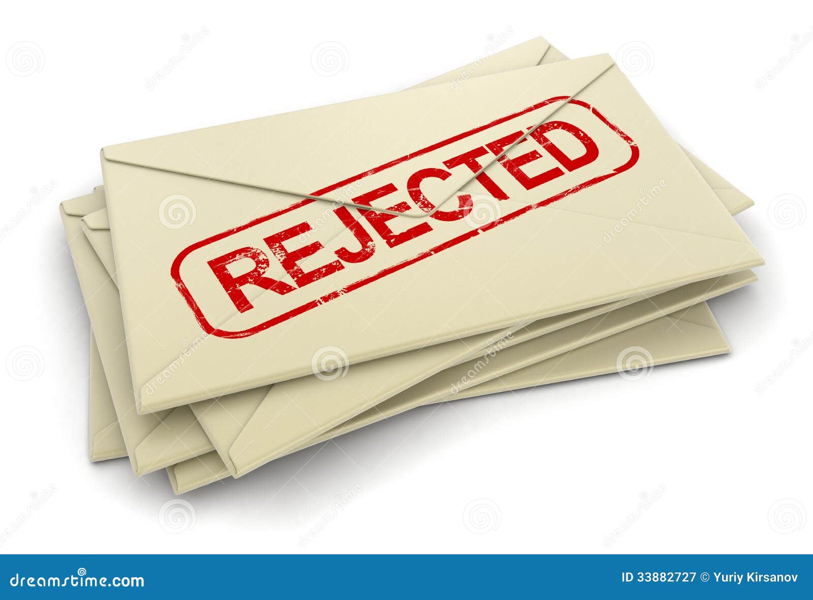 Rejected Letters (clipping Path Included) Stock Illustration ...