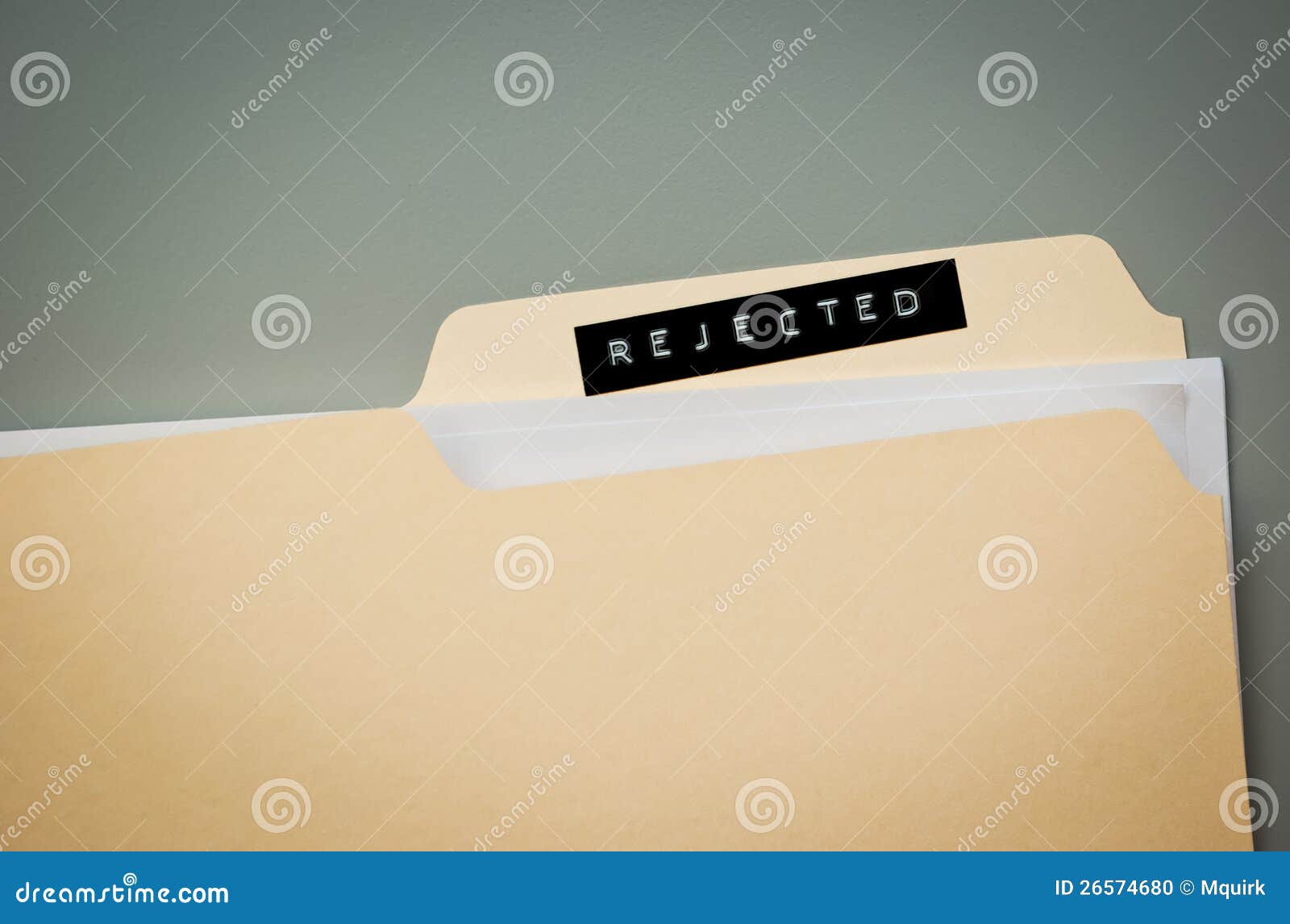 REJECTED Manila Office Folder Stock Photo - Image of commerce, office ...