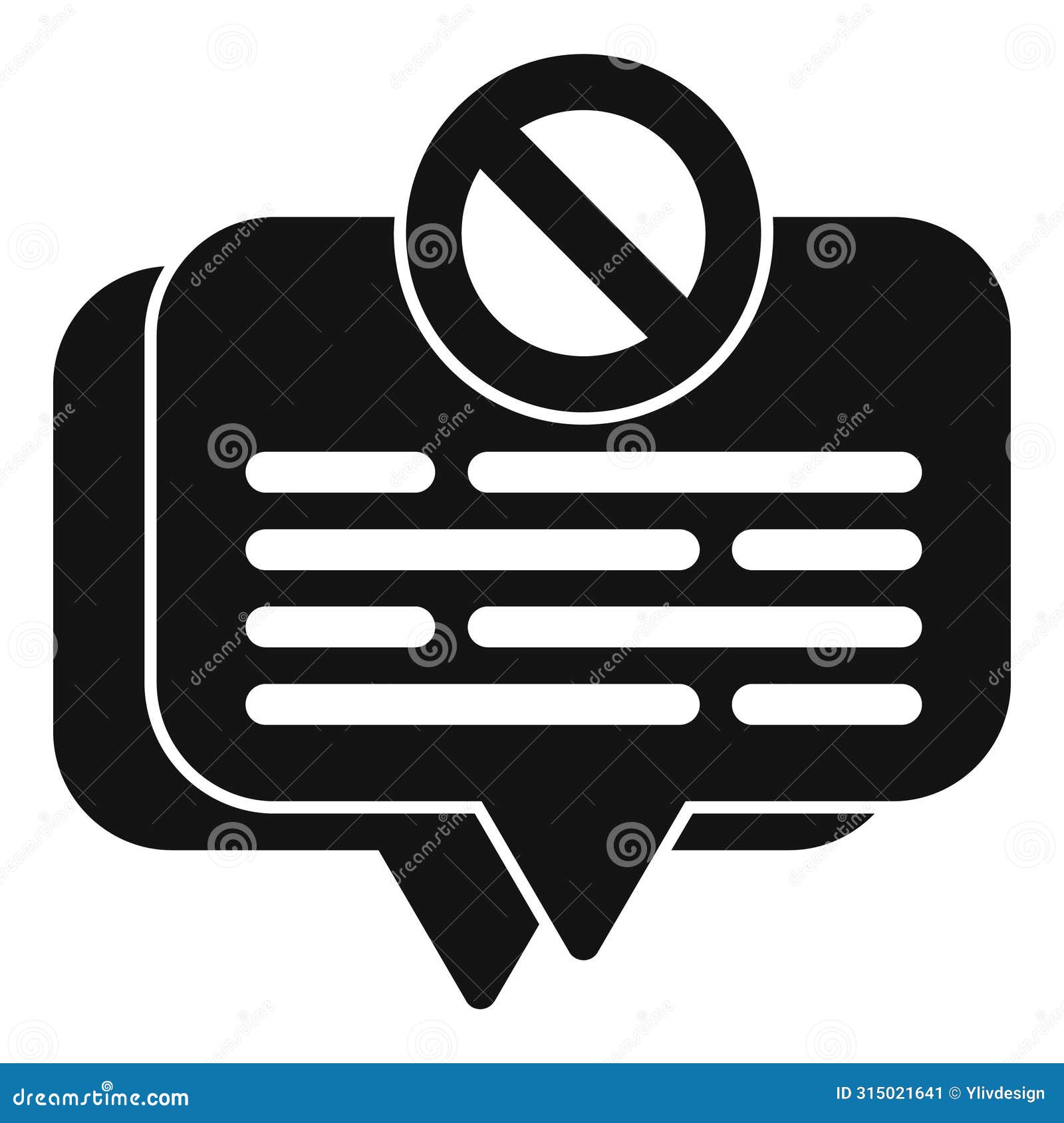 Rejected Online Message Icon Simple Vector. Inform Review Stock Vector ...