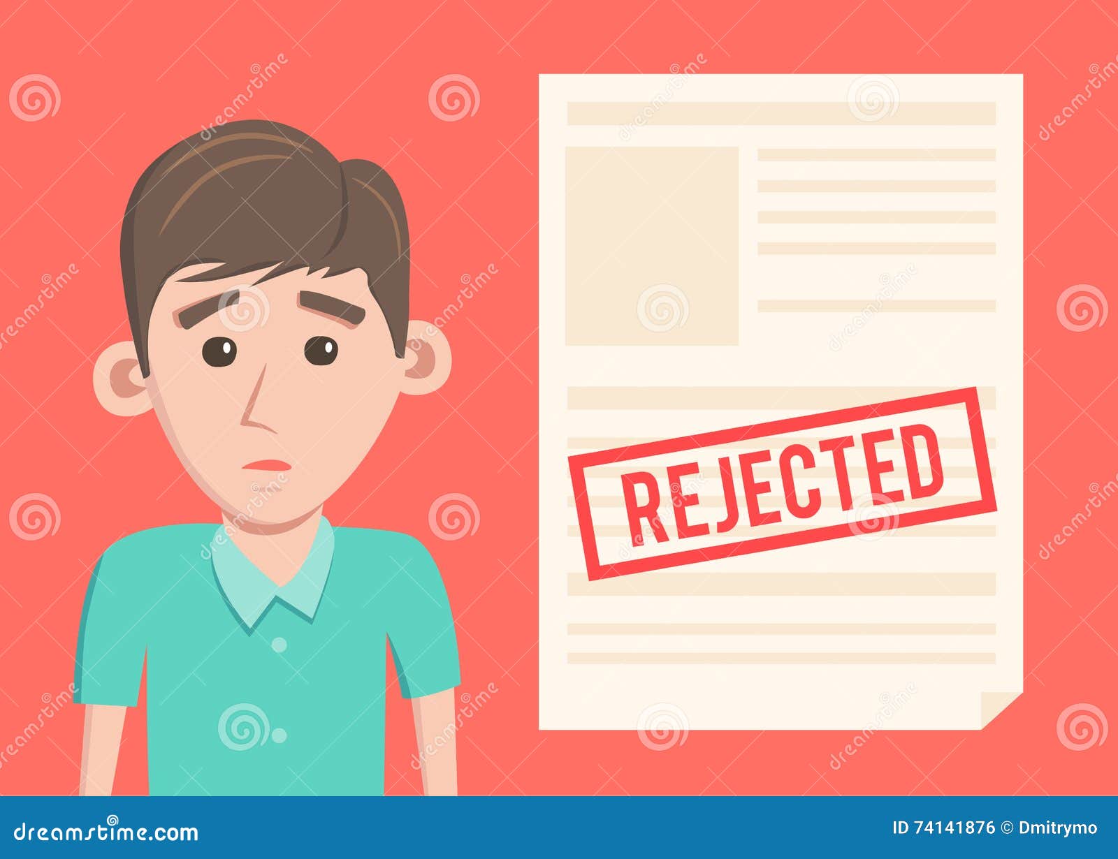 Rejected Red Paper Speech Bubble Cartoon Vector | CartoonDealer.com ...
