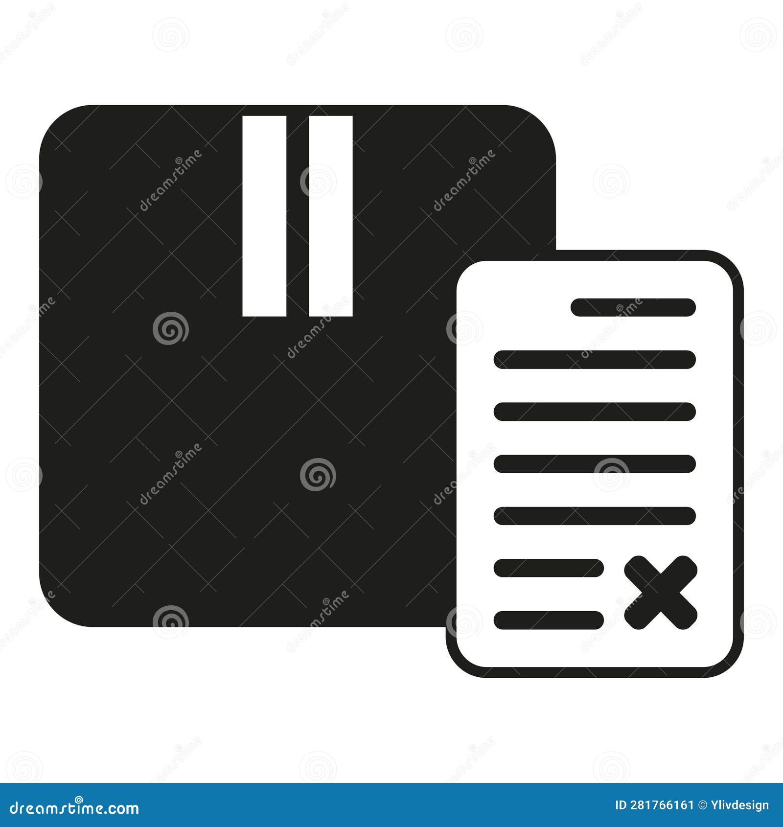 Rejected Parcel Icon Simple Vector. Return Box Stock Vector ...