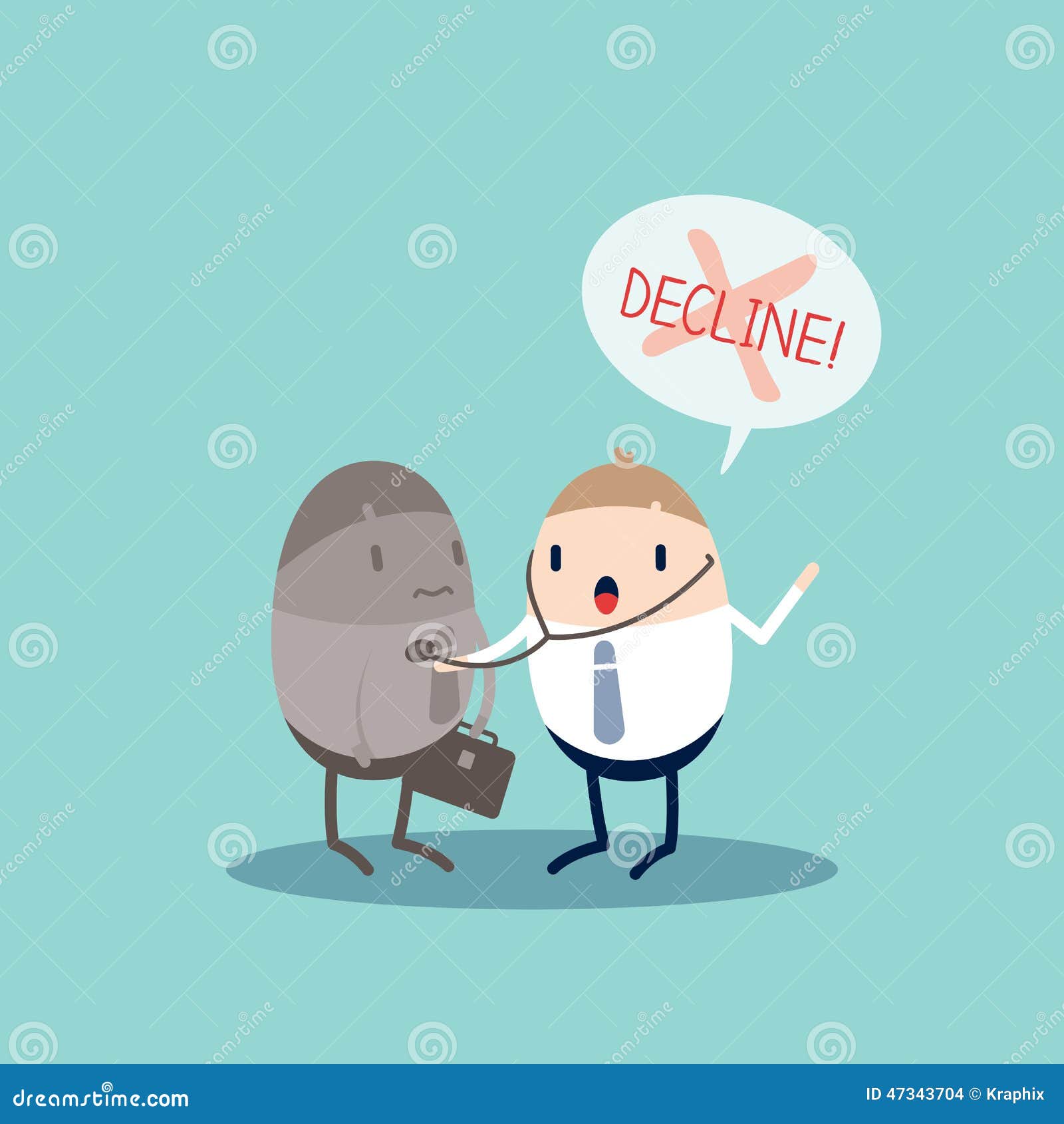 Rejected Quality Control Business Cartoon Illustration Stock Vector ...