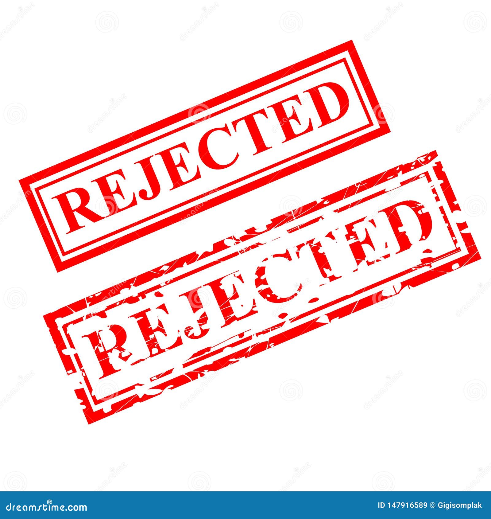 Rejected, Red Rubber Stamp, Document Proposal Offering Related ...