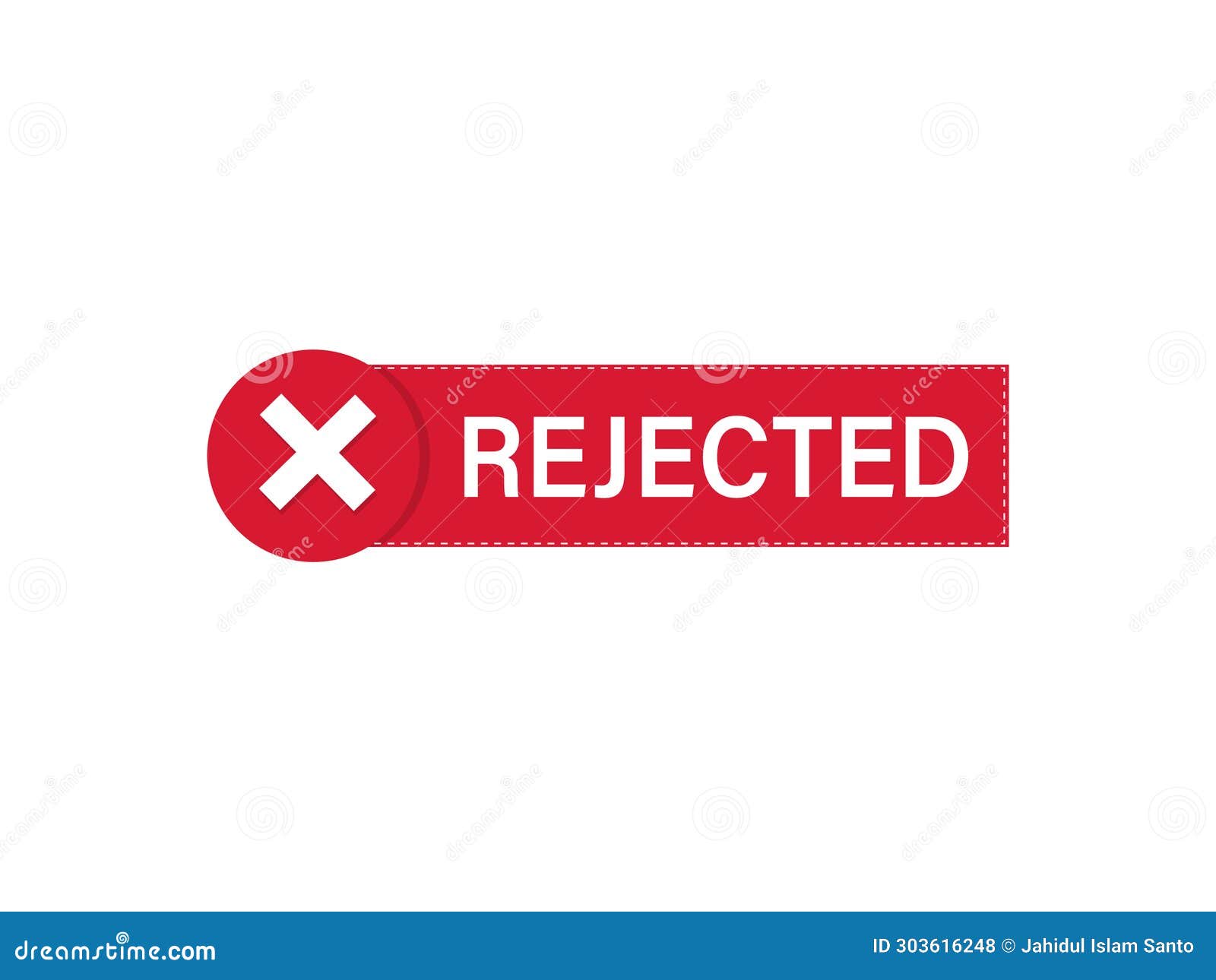 Rejected Red Stamp stock vector. Illustration of relegated - 303616248