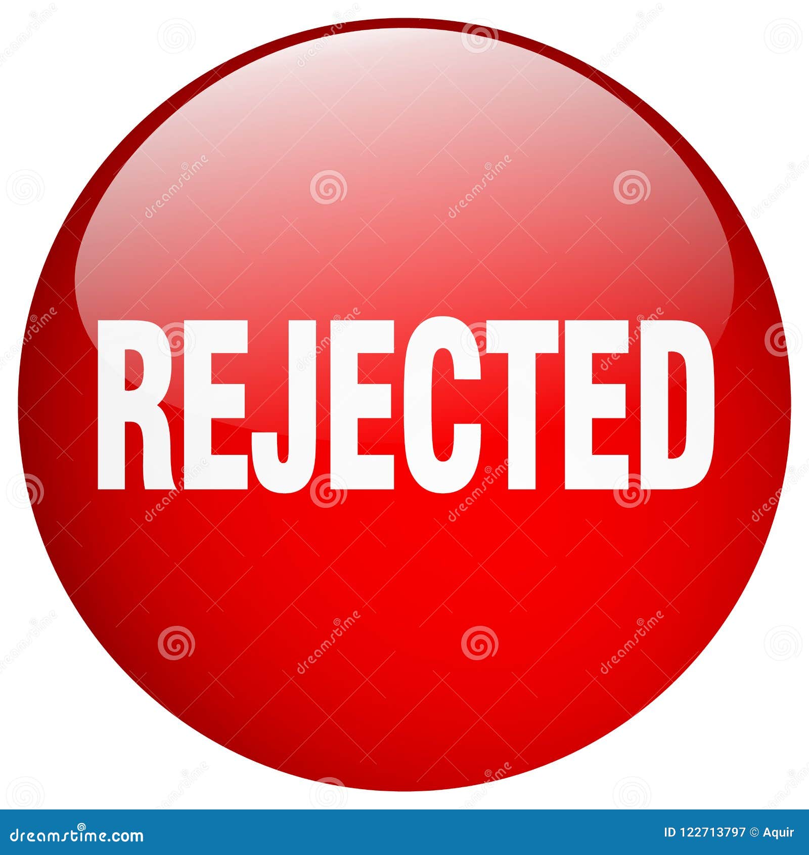 Rejected button stock vector. Illustration of background - 122713797