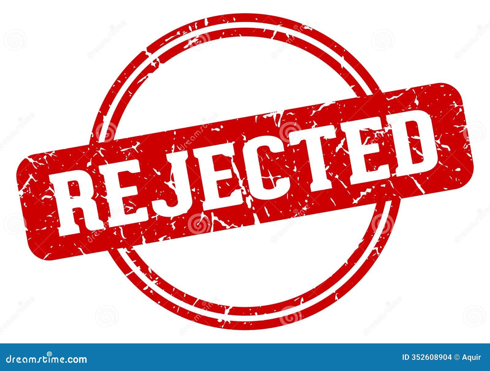 Rejected stamp stock illustration. Illustration of isolated - 352608904