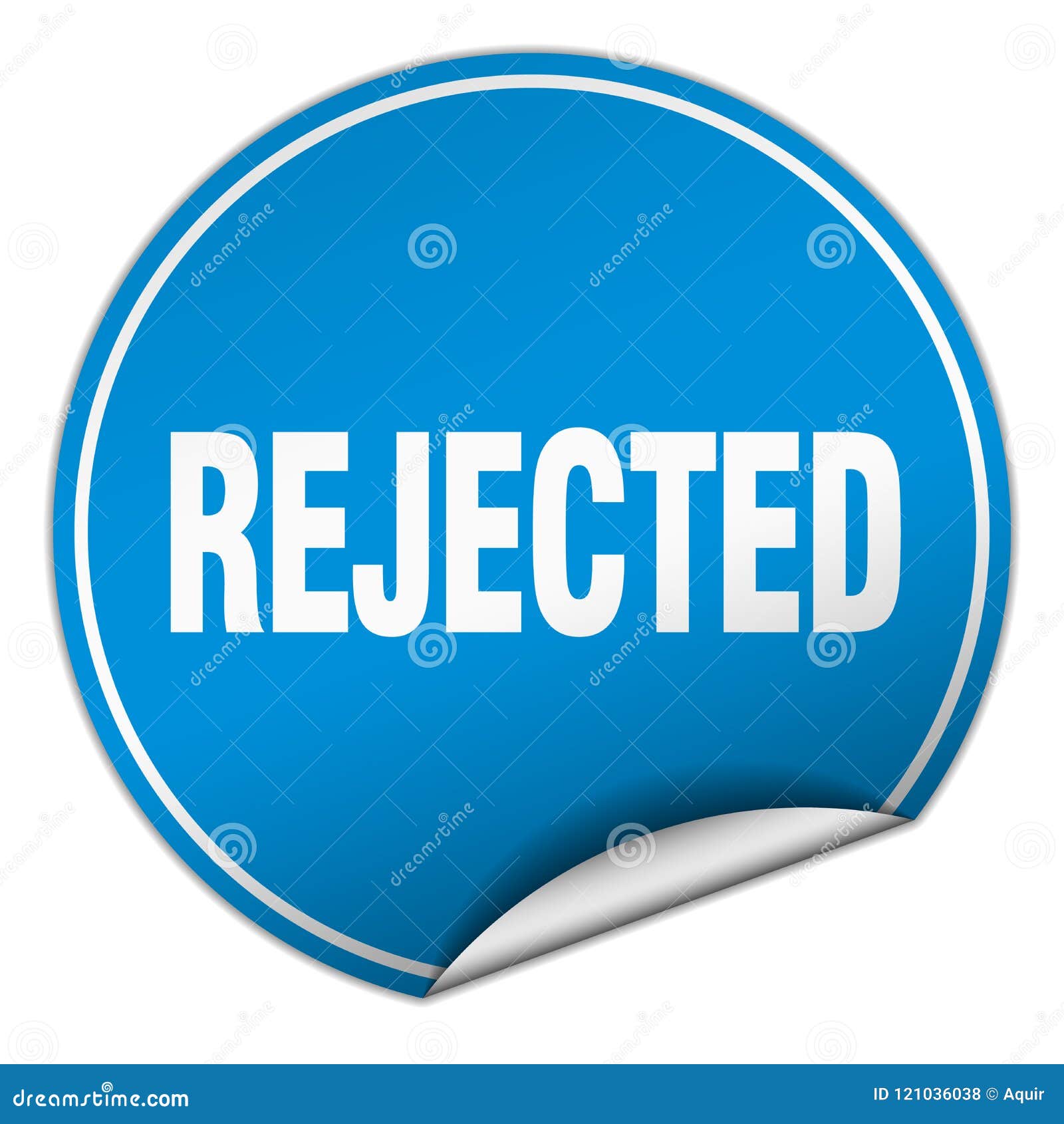 Rejected sticker stock vector. Illustration of rejected - 121036038