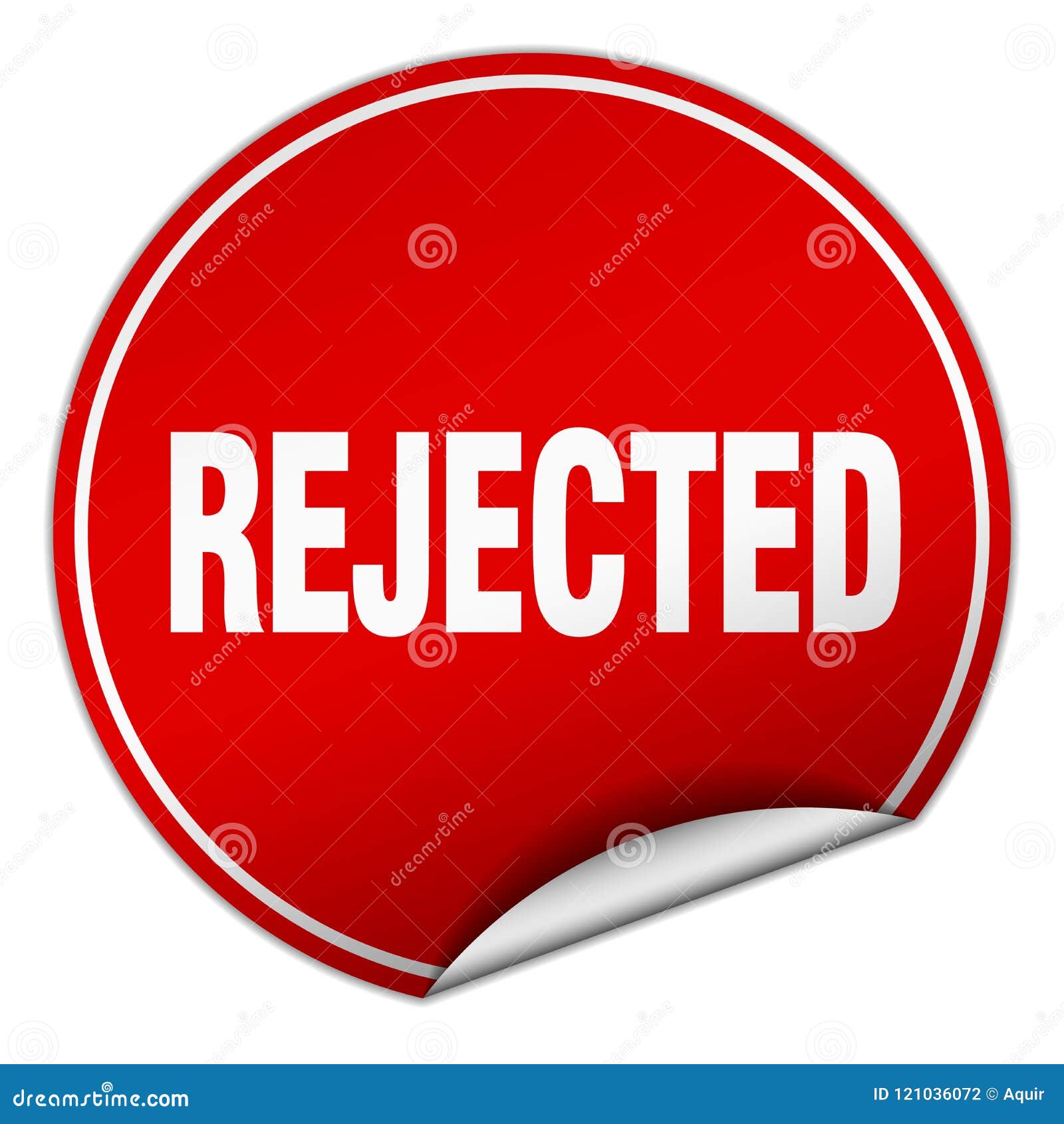 Rejected sticker stock vector. Illustration of sticker - 121036072