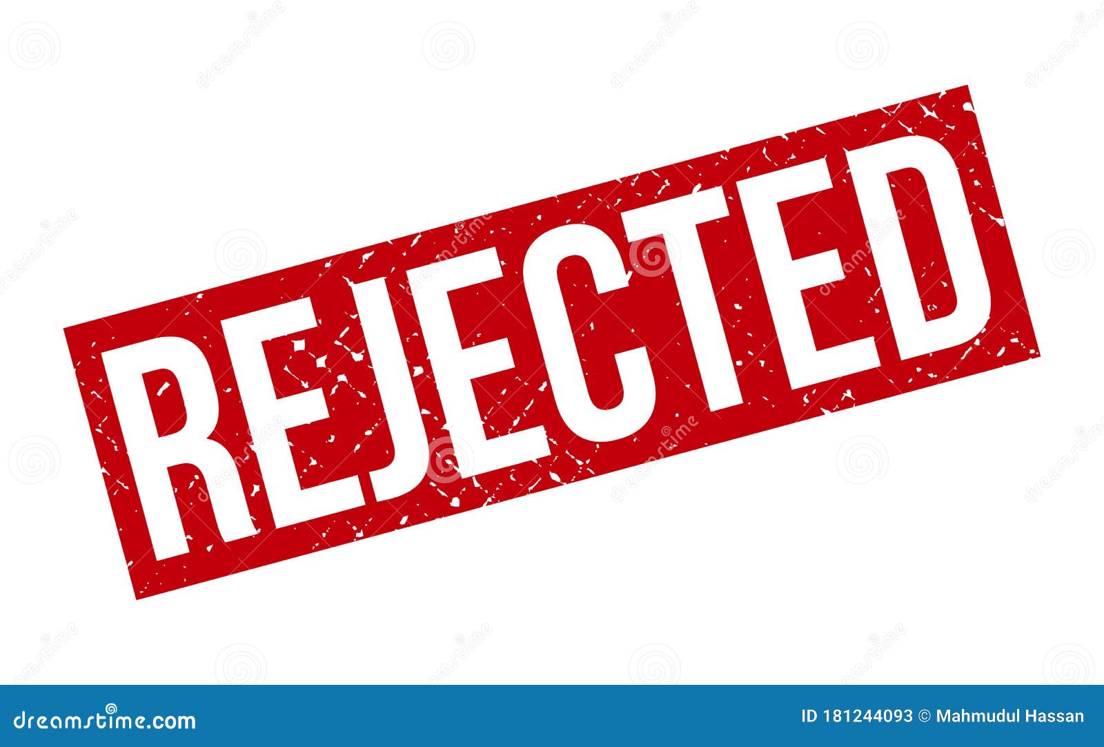 Rejected Rubber Stamp. Red Rejected Rubber Grunge Stamp Seal Vector ...