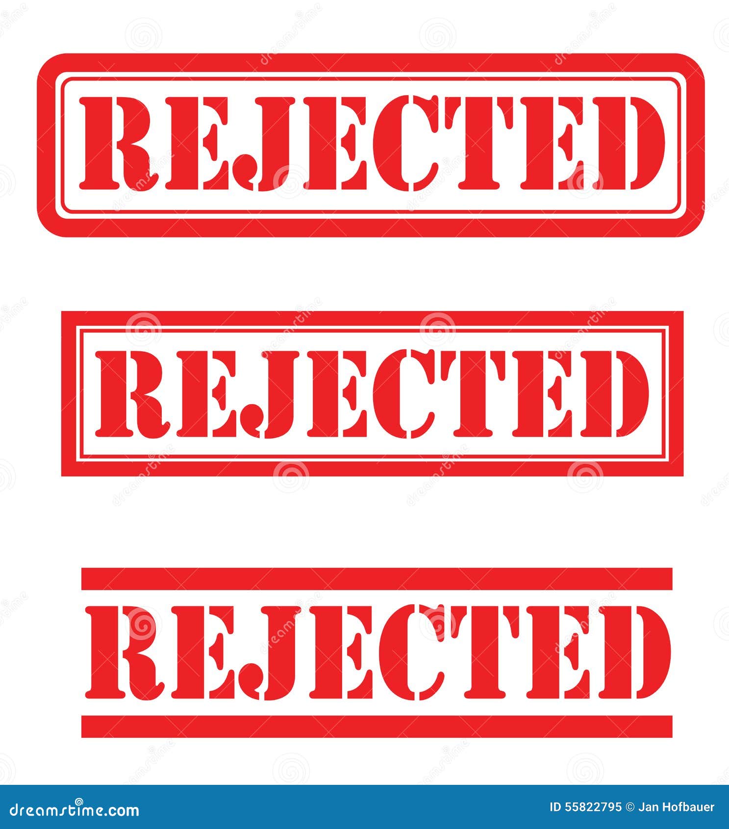 Rejected set stock illustration. Illustration of paperwork - 55822795