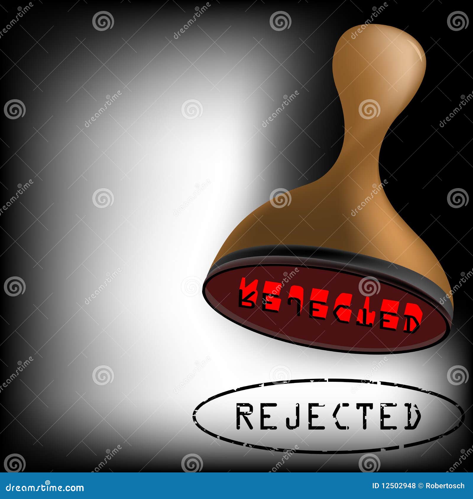 Rejected stamp stock vector. Illustration of office, document - 12502948