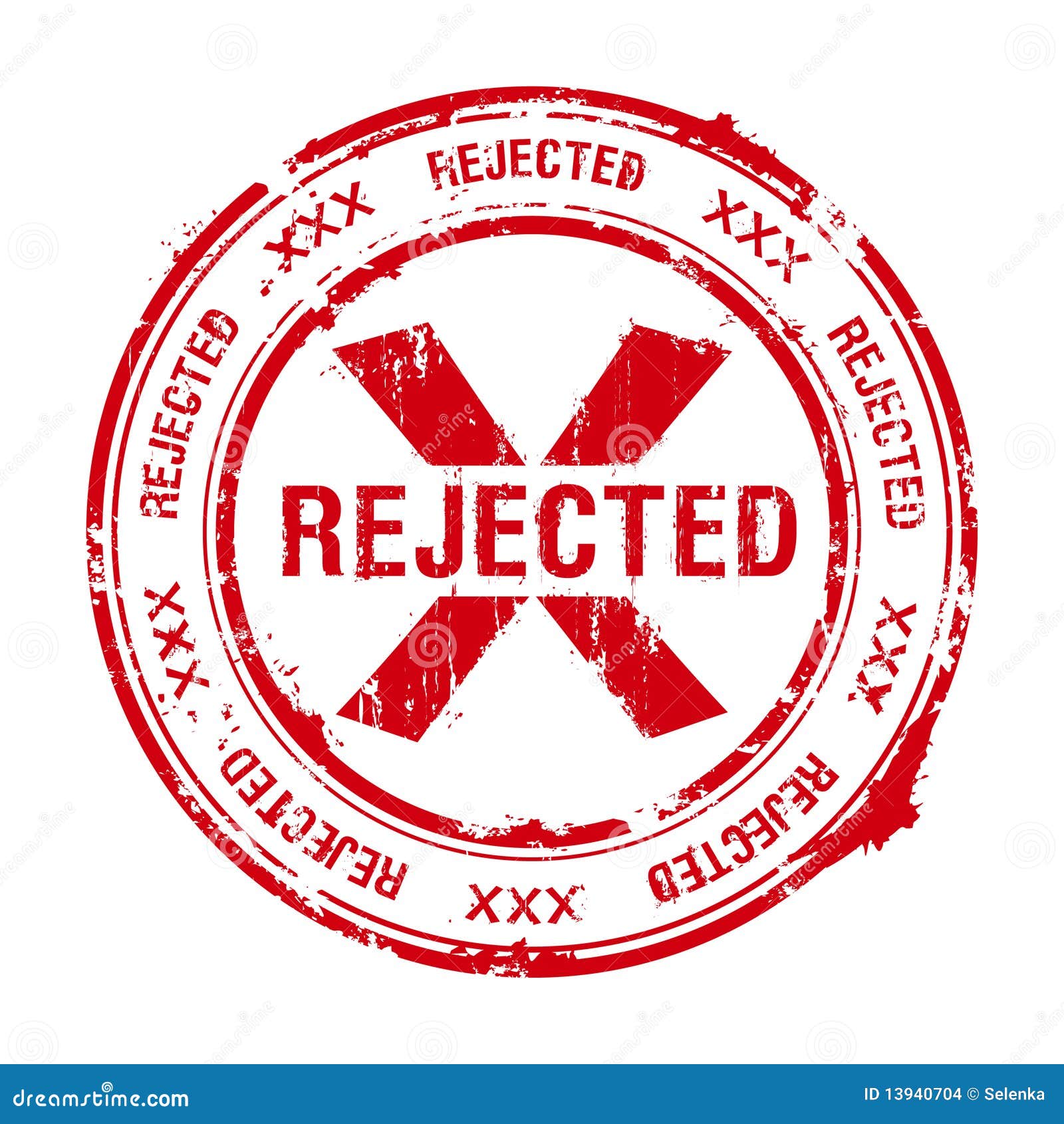 Rejected stamp stock illustration. Illustration of label - 13940704