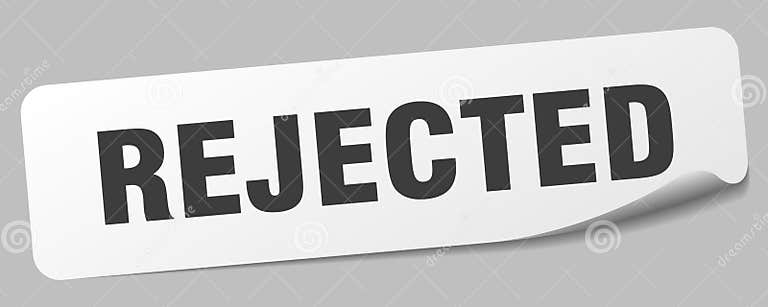 Rejected Sticker. Rejected Label Stock Vector - Illustration of sign ...