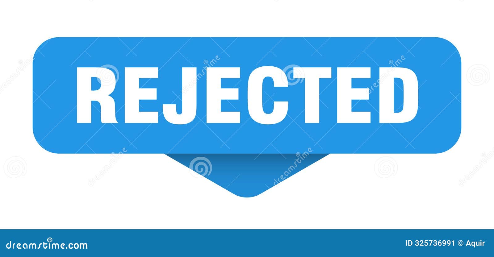 Rejected Sticker. Rejected Sign on Transparent Background Stock Vector ...