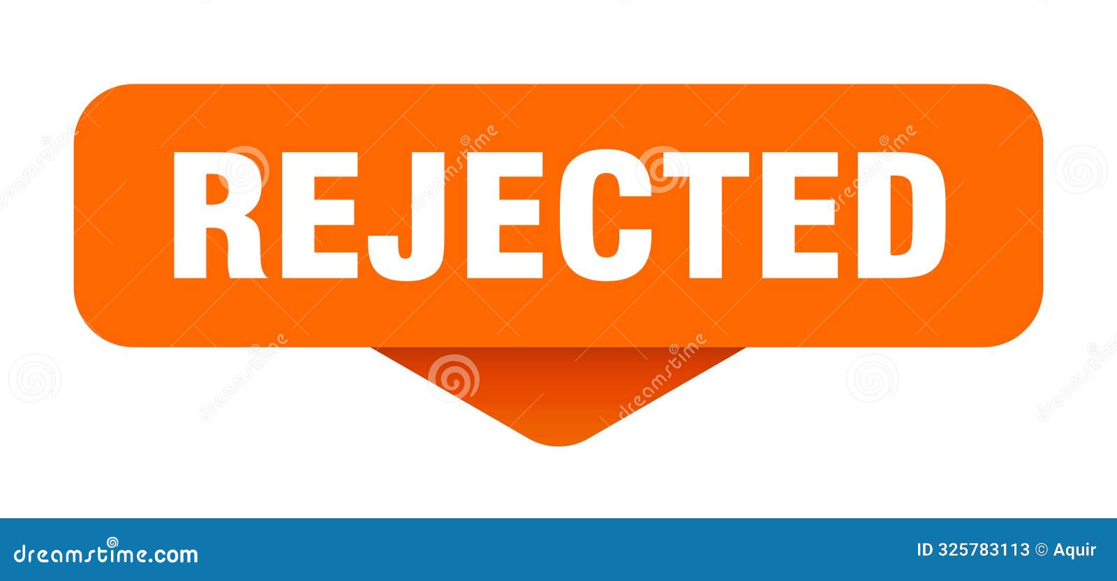 Rejected Sticker. Rejected Sign on Transparent Background Stock Vector ...