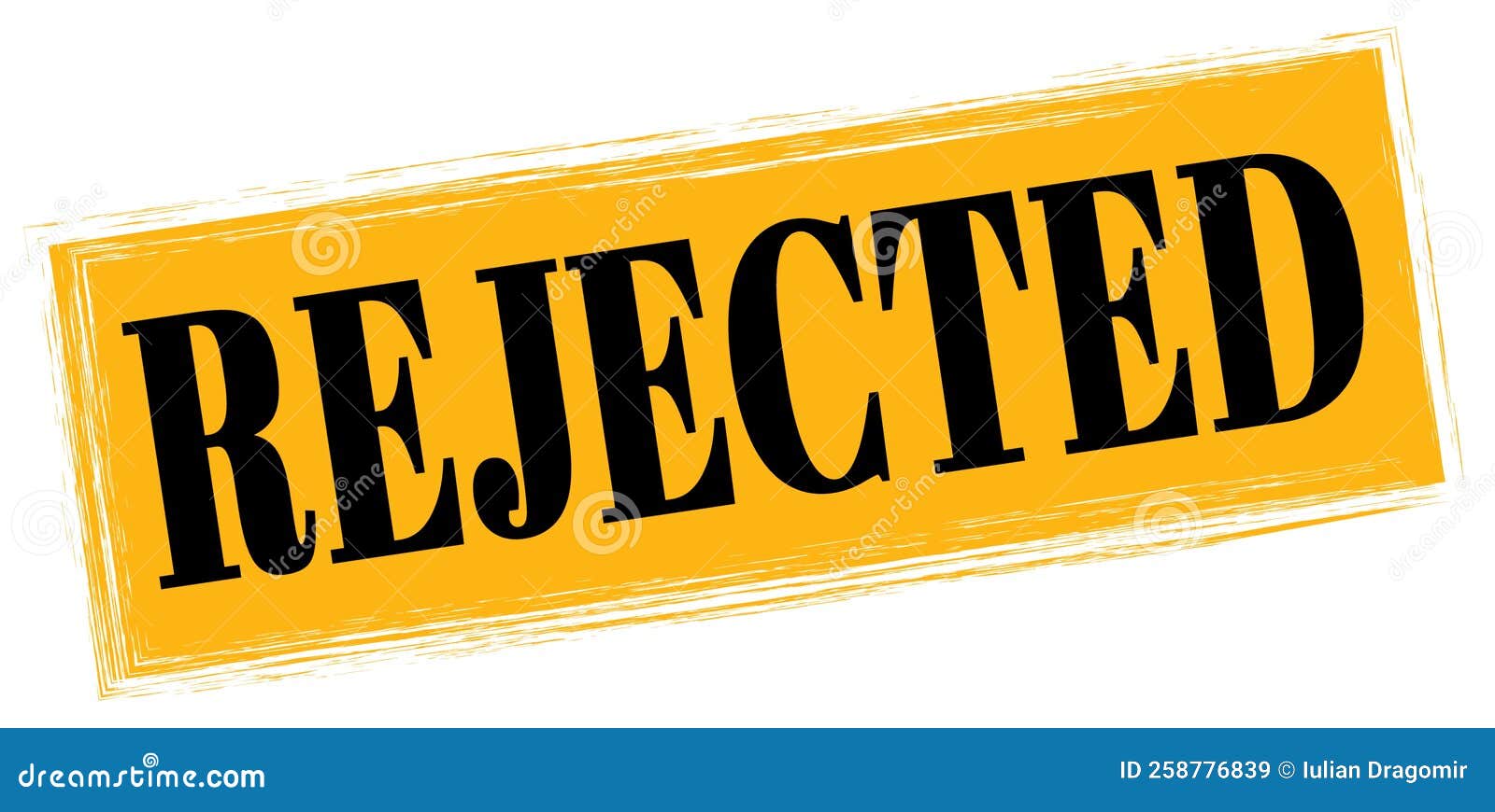REJECTED Text Written on Orange-black Stamp Sign Stock Illustration ...