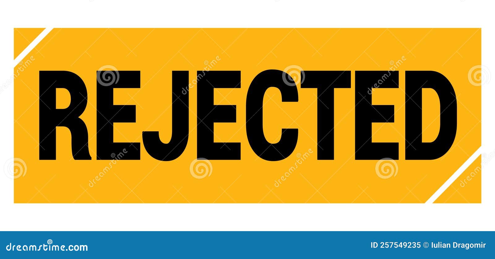 REJECTED Text on Yellow-black Grungy Stamp Sign Stock Illustration ...