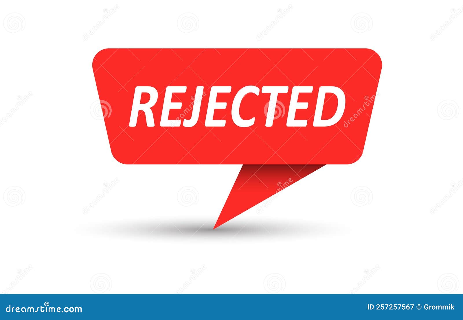Rejected. Vector Banner, Pointer, Sticker, Label or Speech Bubble Stock ...