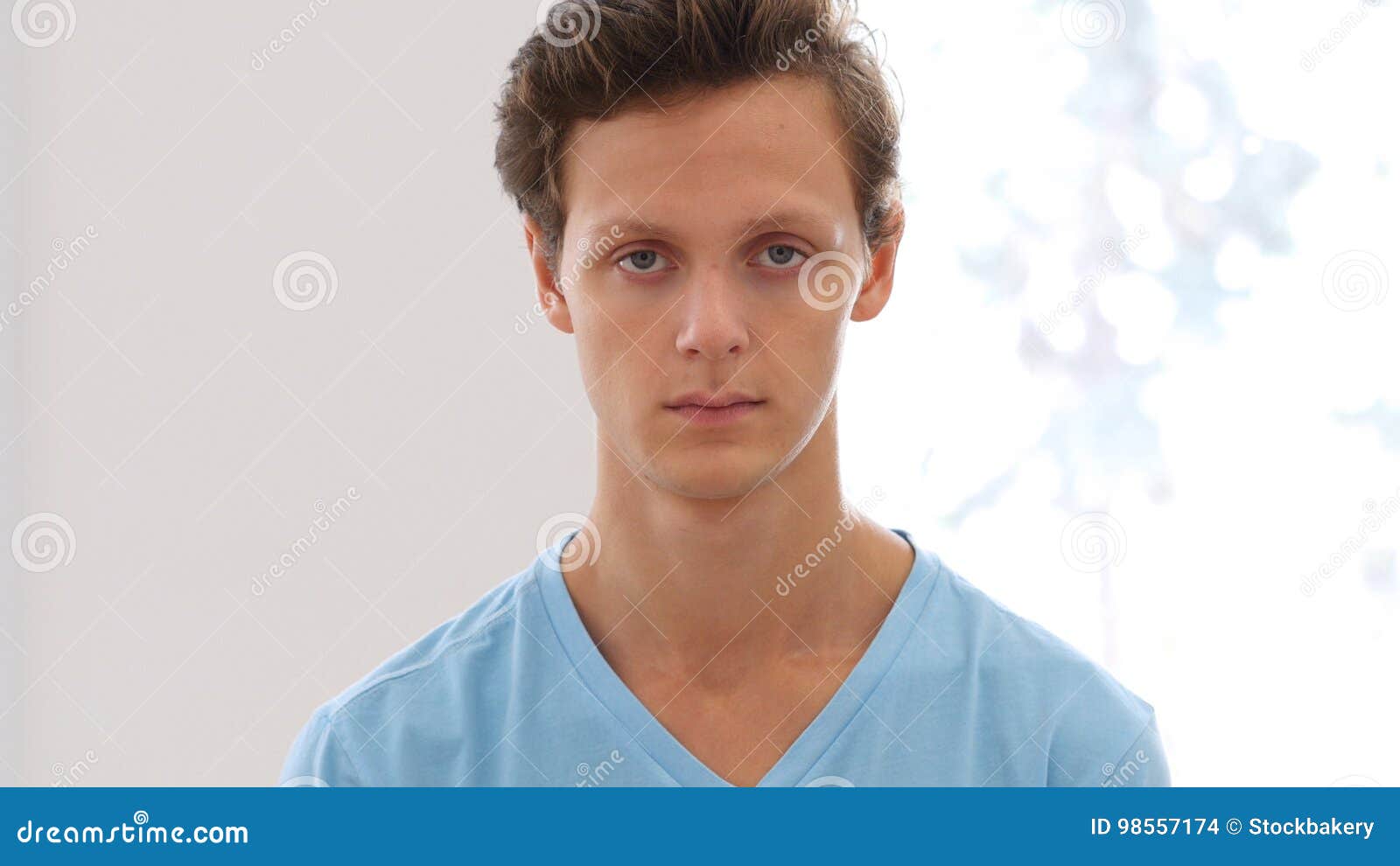 Rejecting, Disliking, Stopping Young Man Stock Photo - Image of face ...