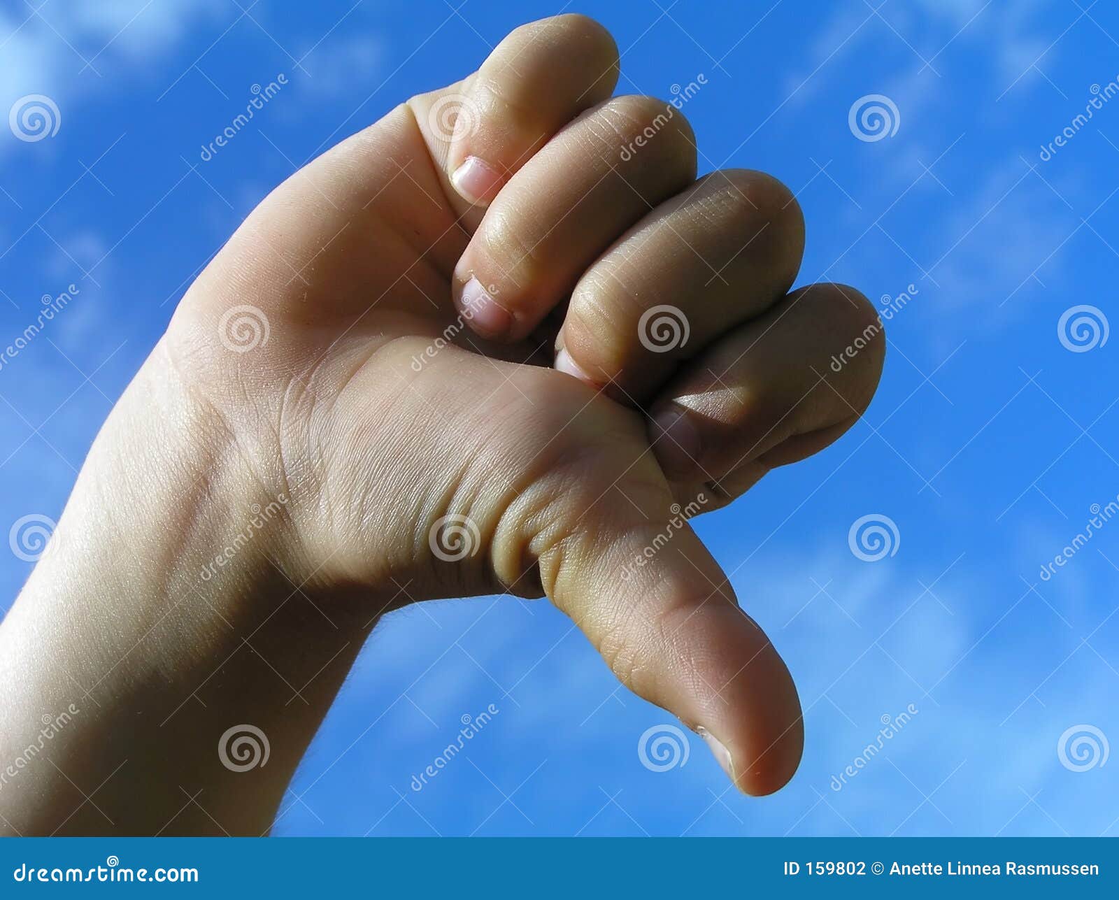 Rejection Gesture – Child Hand Stock Photo - Image of passed, thumb: 159802