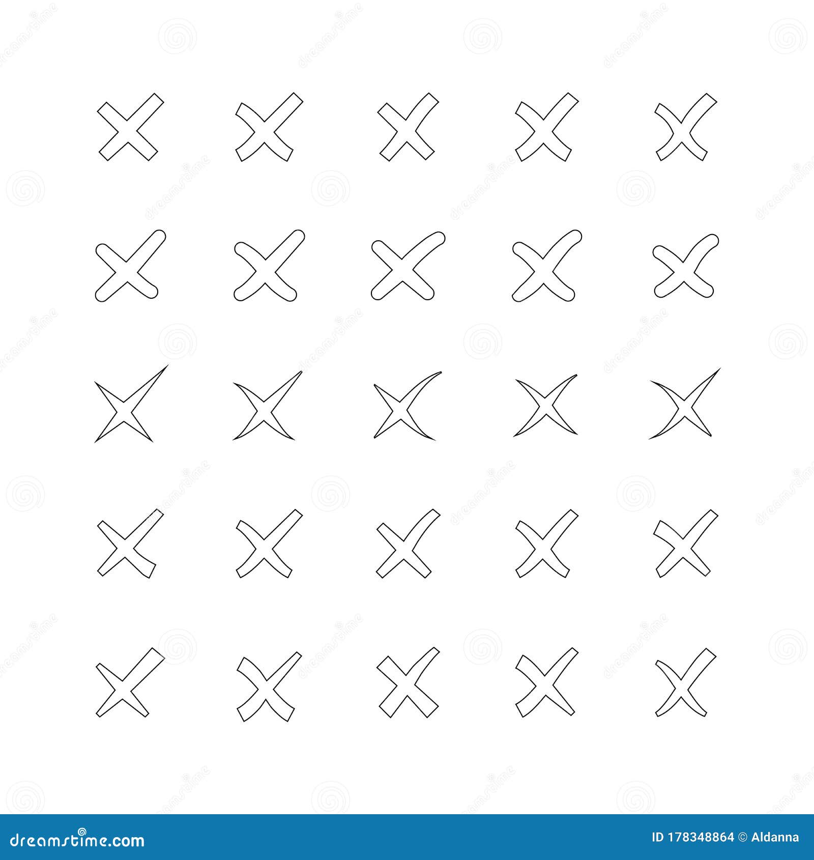 Rejection Icon. 3D Isometric Rejected Sign. Check Mark. Cross Sign In ...