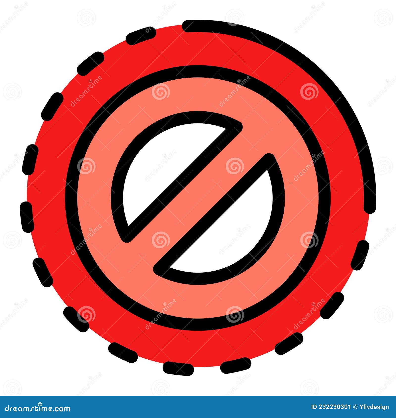 Rejection Interface Icon Color Outline Vector Stock Vector ...