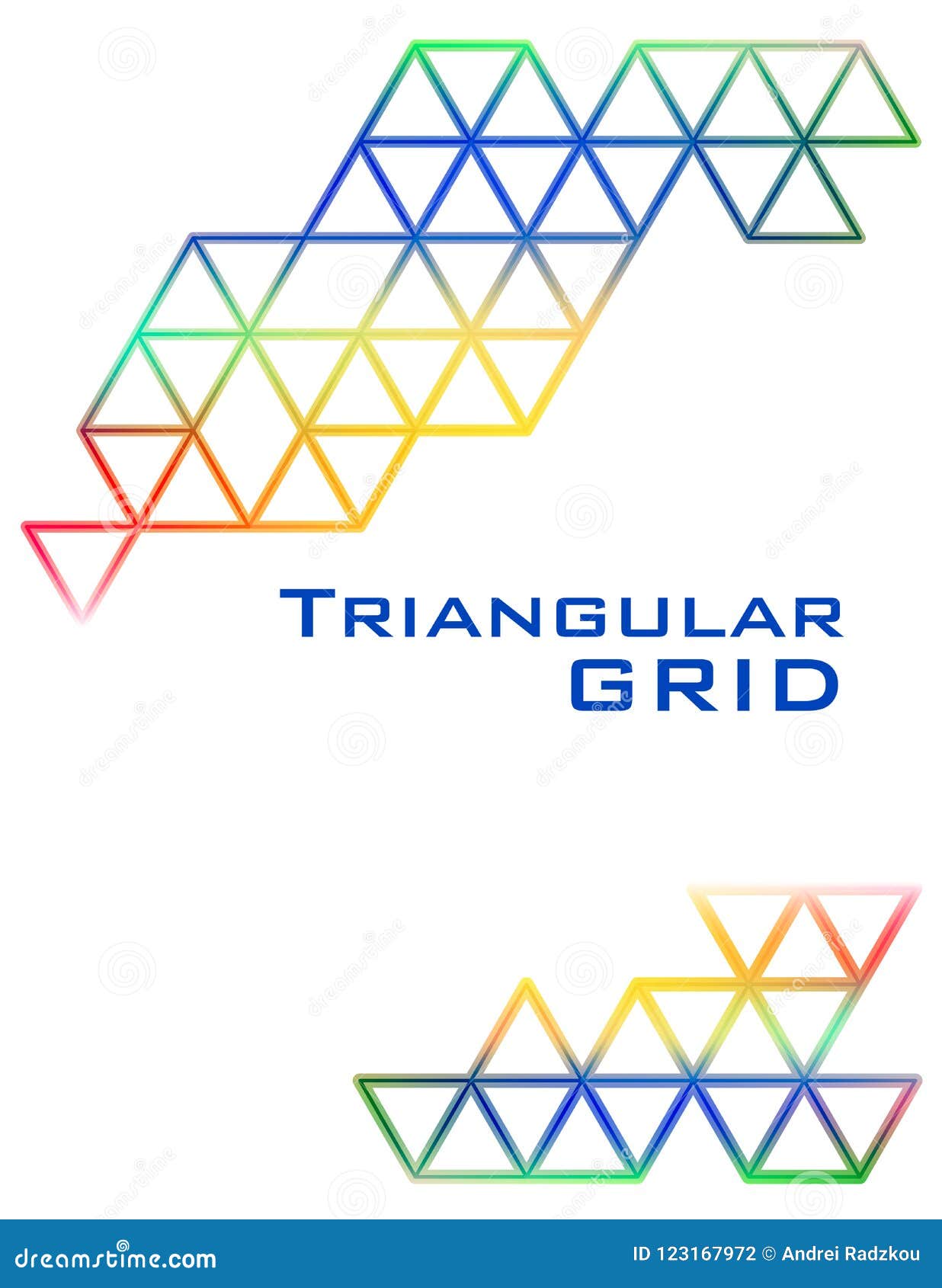 Rejilla Triangular Colorida En Un Blanco Modelo Del Vector Ilustración ...