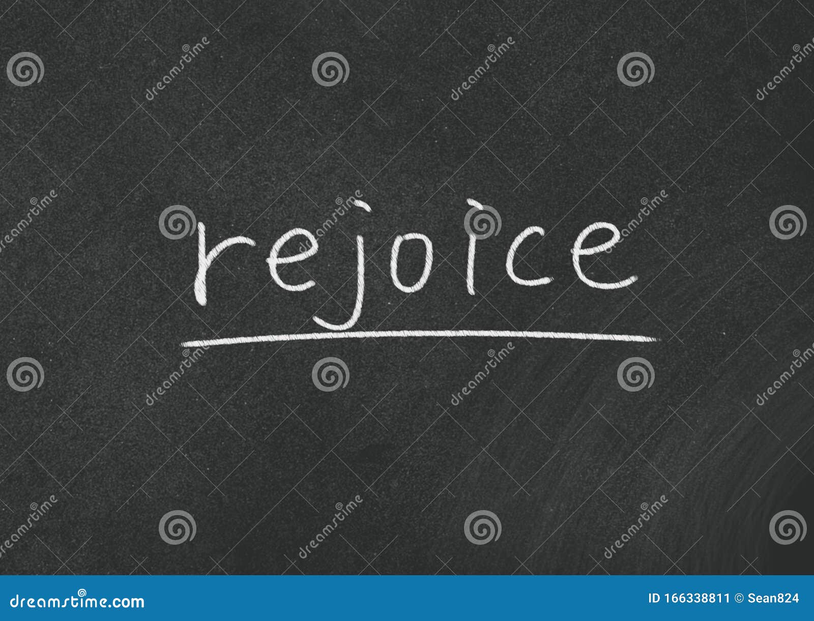 Rejoice stock image. Image of word, abstract, blackboard - 166338811