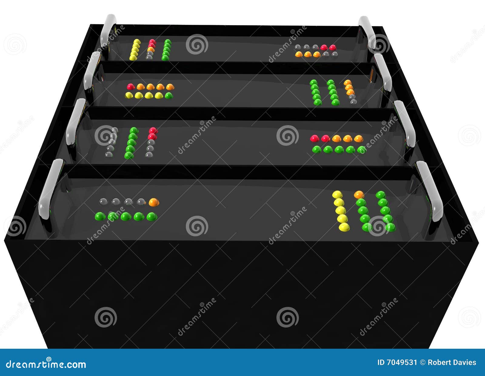 Rek Van De Server Van Het Web Het Ontvangende Op Wit Stock Illustratie ...