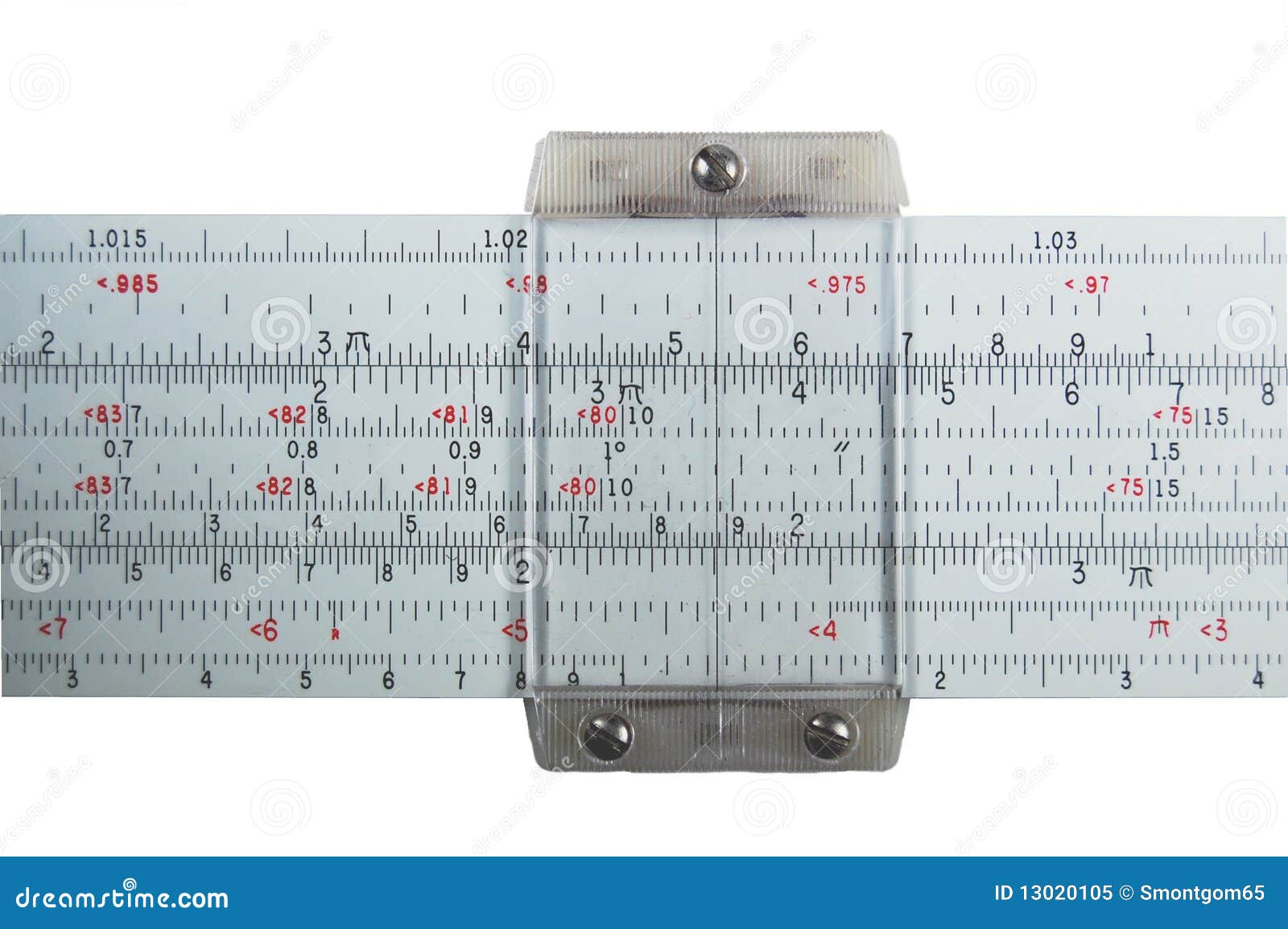 Rekenliniaal, close-up stock afbeelding. Image of verrichtingen - 13020105