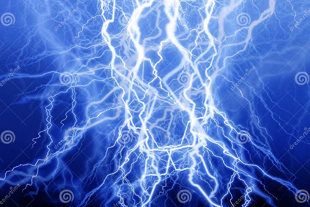 Relámpago azul stock de ilustración. Ilustración de eléctrico - 4815225