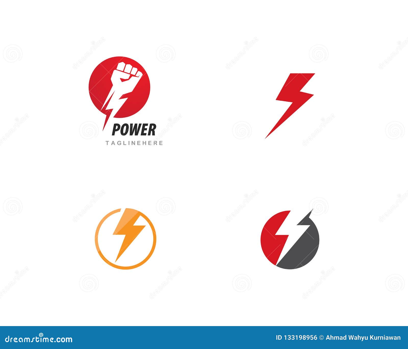 Relámpago Logo Template Del Poder Ilustración del Vector - Ilustración ...