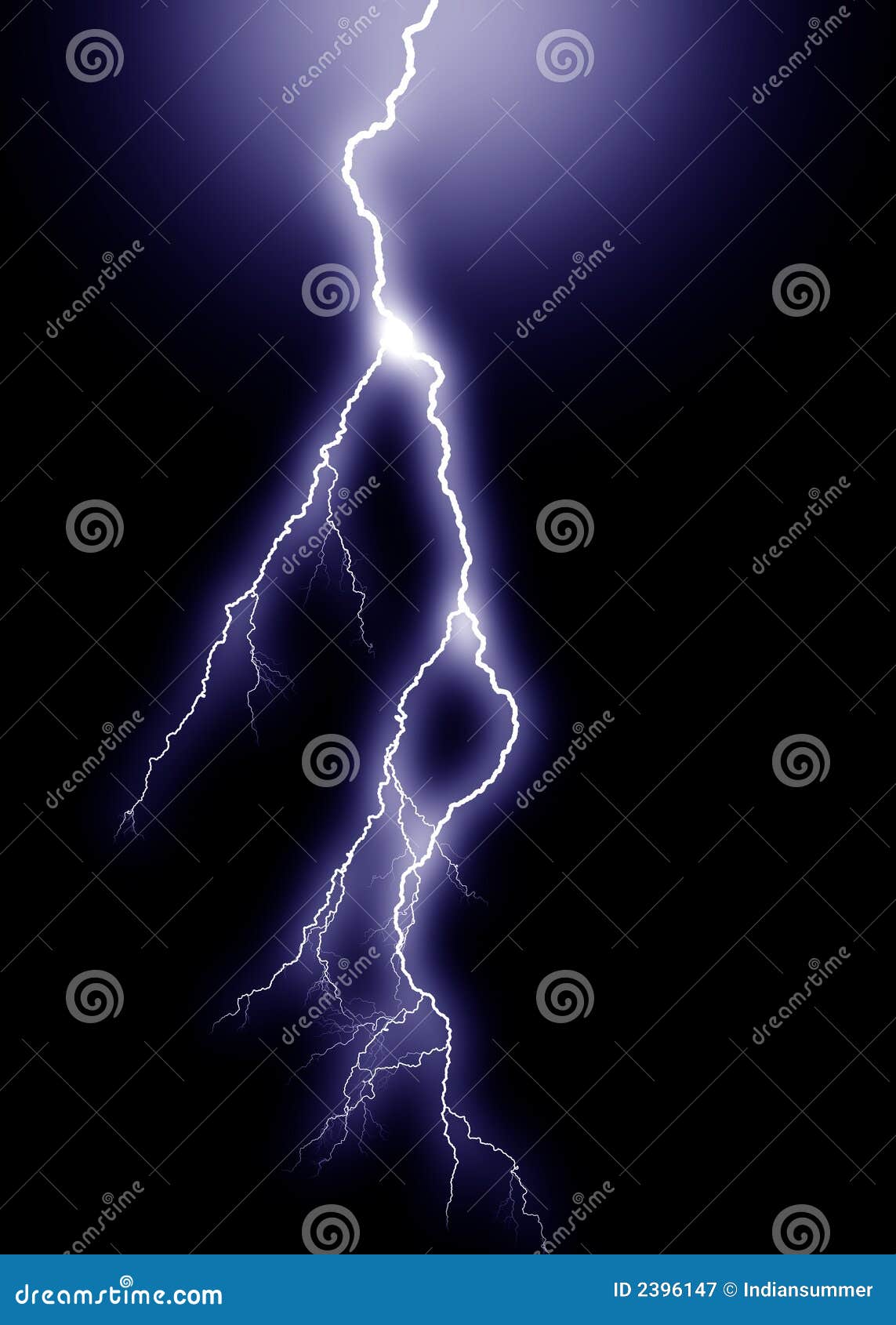 Relâmpago azul, vertical ilustração stock. Ilustração de fundo - 2396147