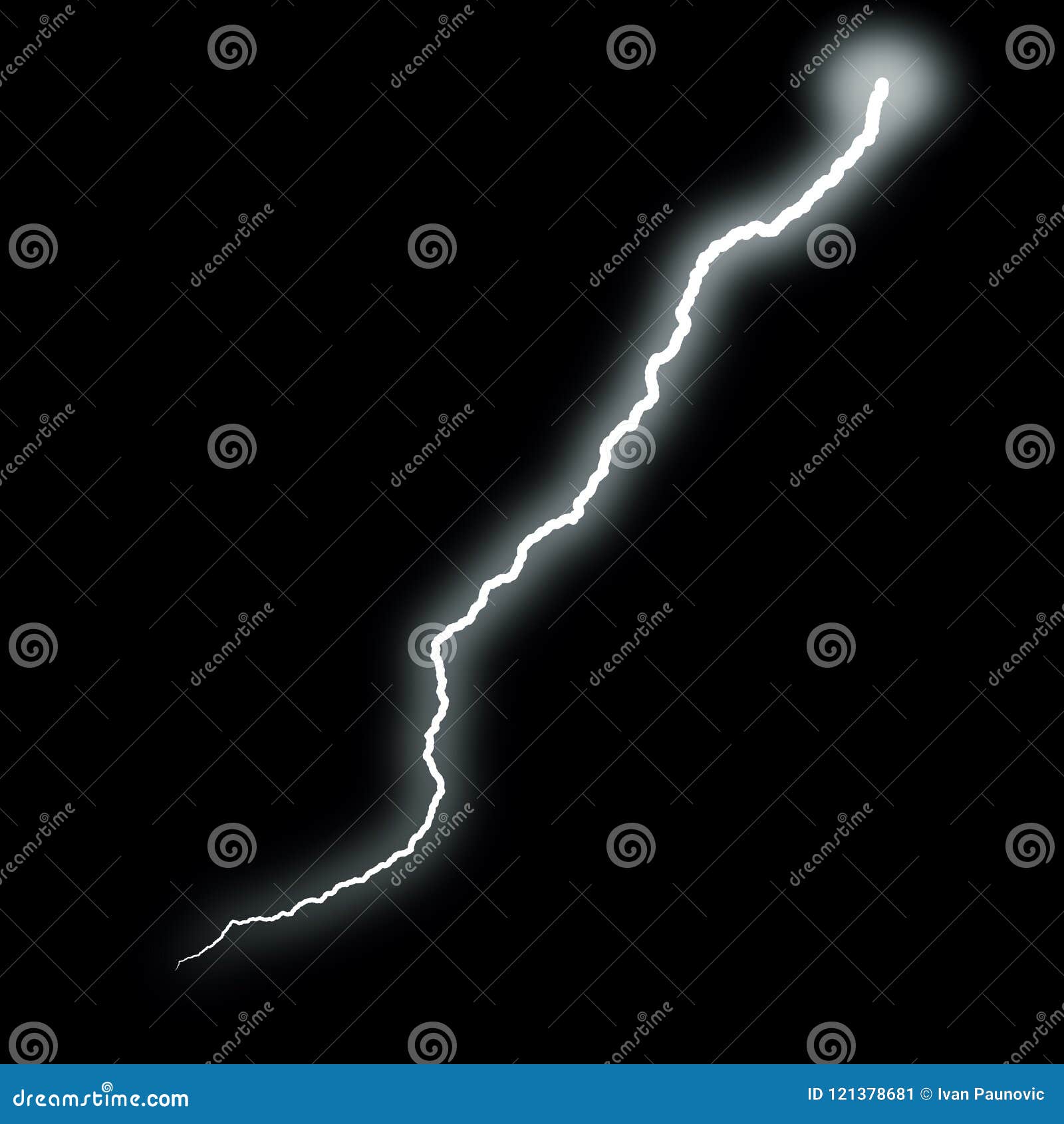Relâmpago Isolado Sobre O Fundo Preto Ilustração Stock - Ilustração de ...