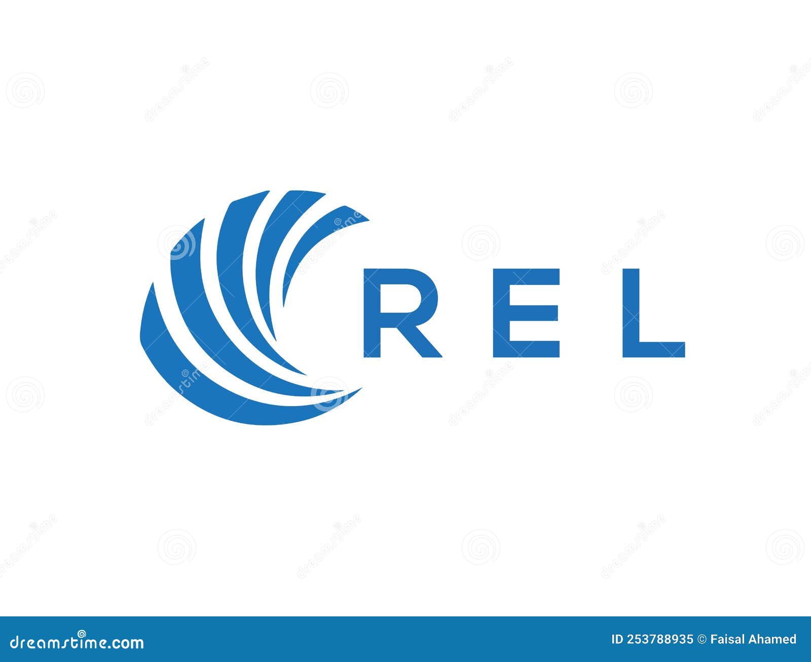 REL Letter Logo Design on White Background. REL Creative Circle Letter ...