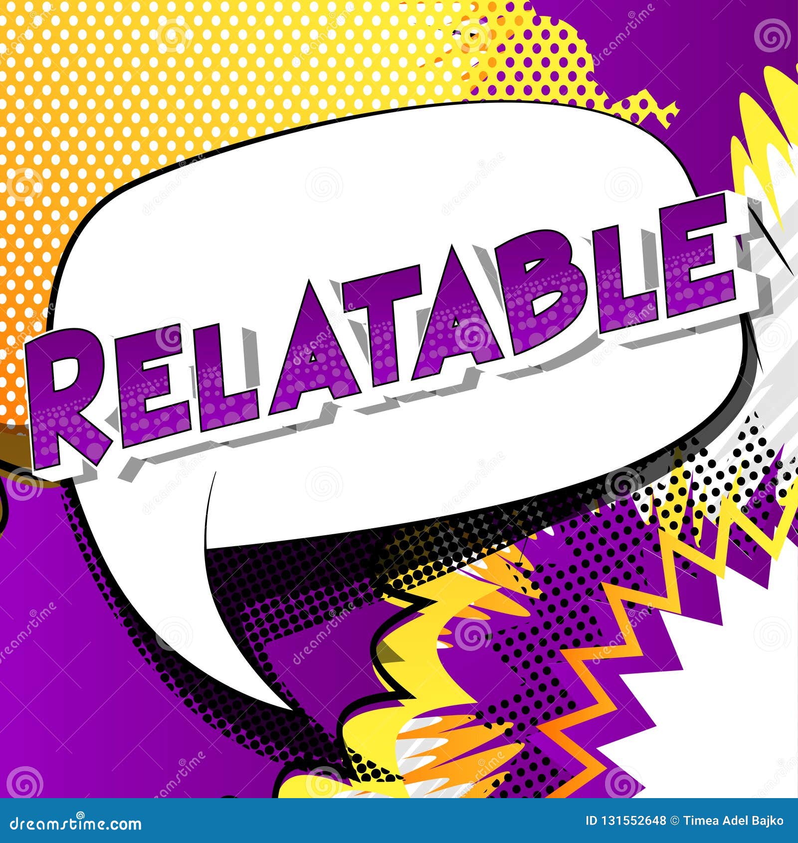 Relatable - Comic Book Style Words. Stock Vector - Illustration of book ...