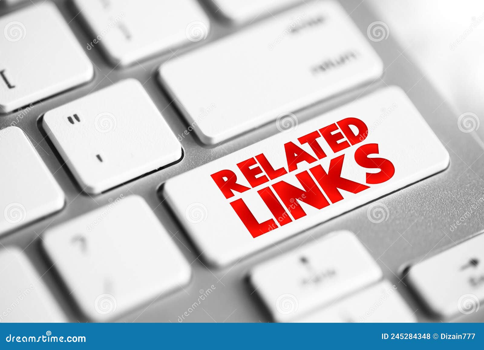 Related Links Text Button on Keyboard, Concept Background Stock Photo ...