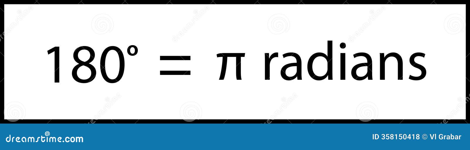 Relation Between Degree And Radian. Vector Illustration Image ...