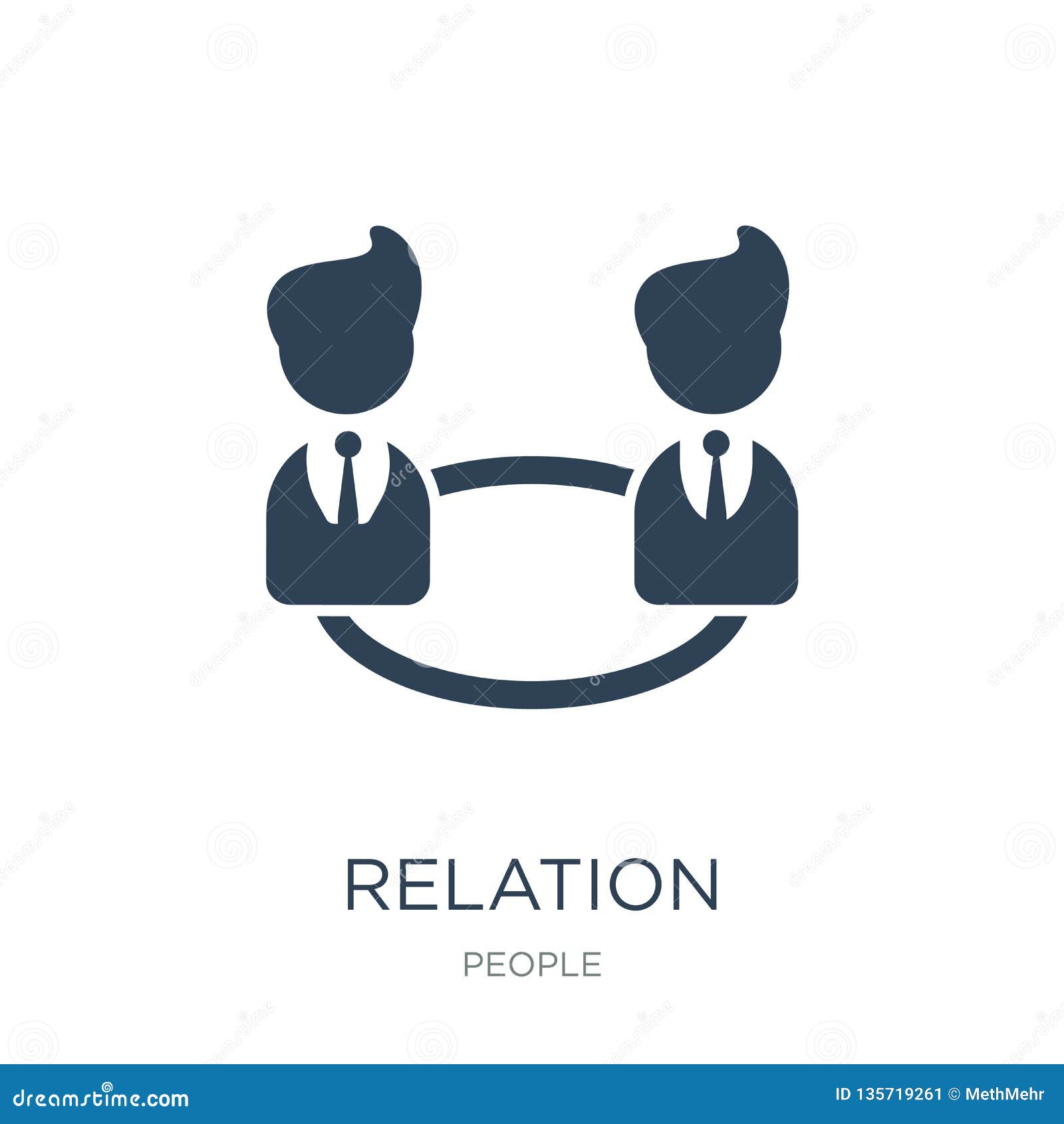 Relation Icon in Trendy Design Style. Relation Icon Isolated on White ...