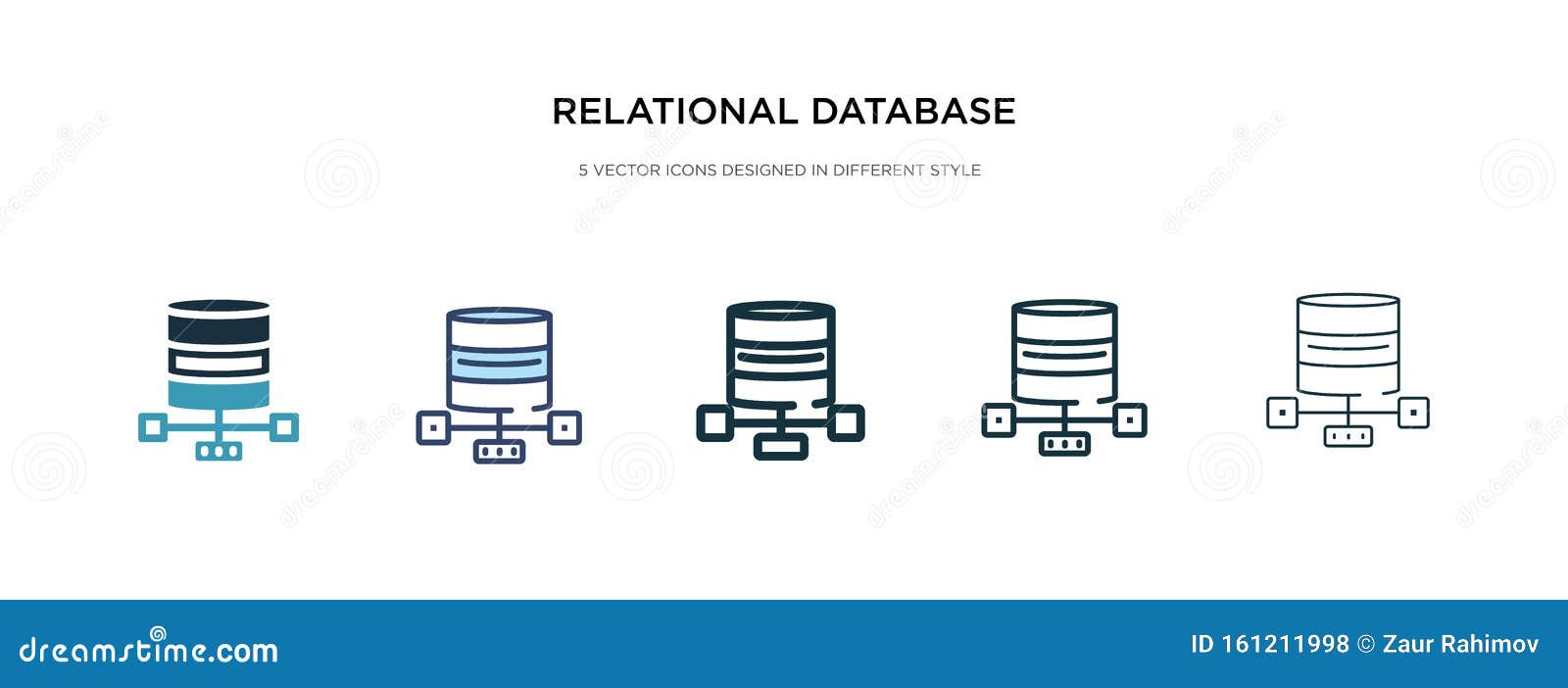 Relational Database Management System Icon In Trendy Design Style ... Relational Database Management System Icon In Trendy Design Style ...