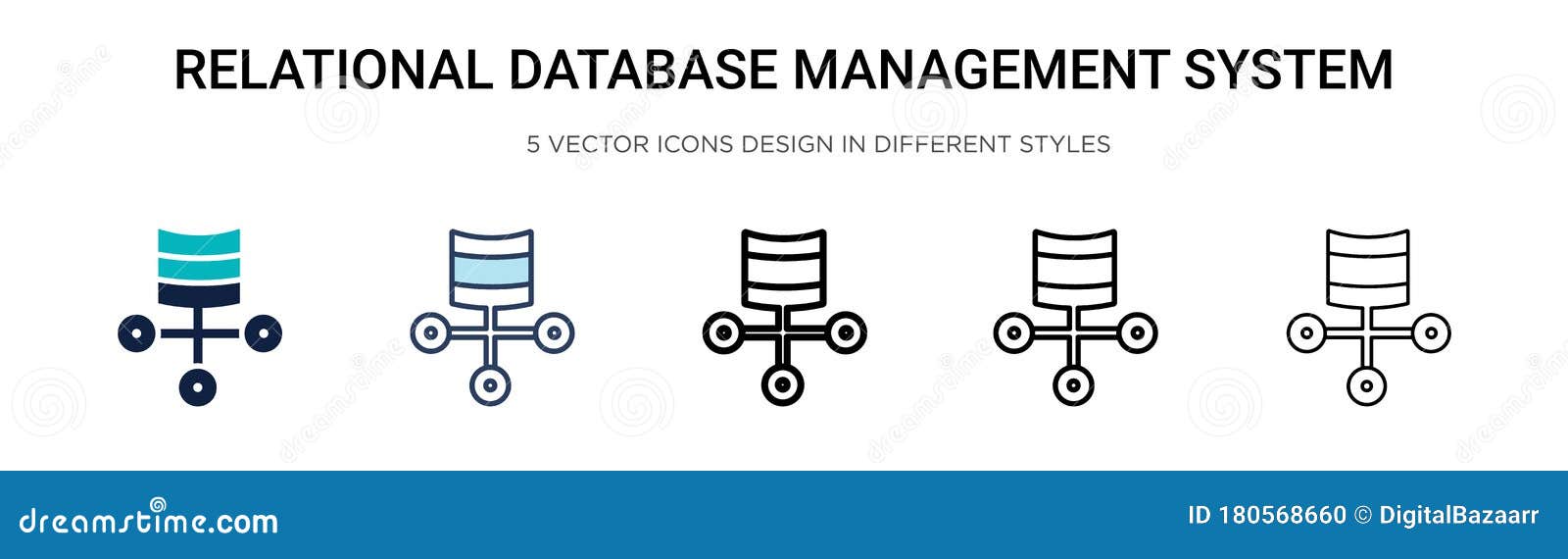 Relational Database Management System Icon in Filled, Thin Line ... Relational Database Management System Icon in Filled, Thin Line ...